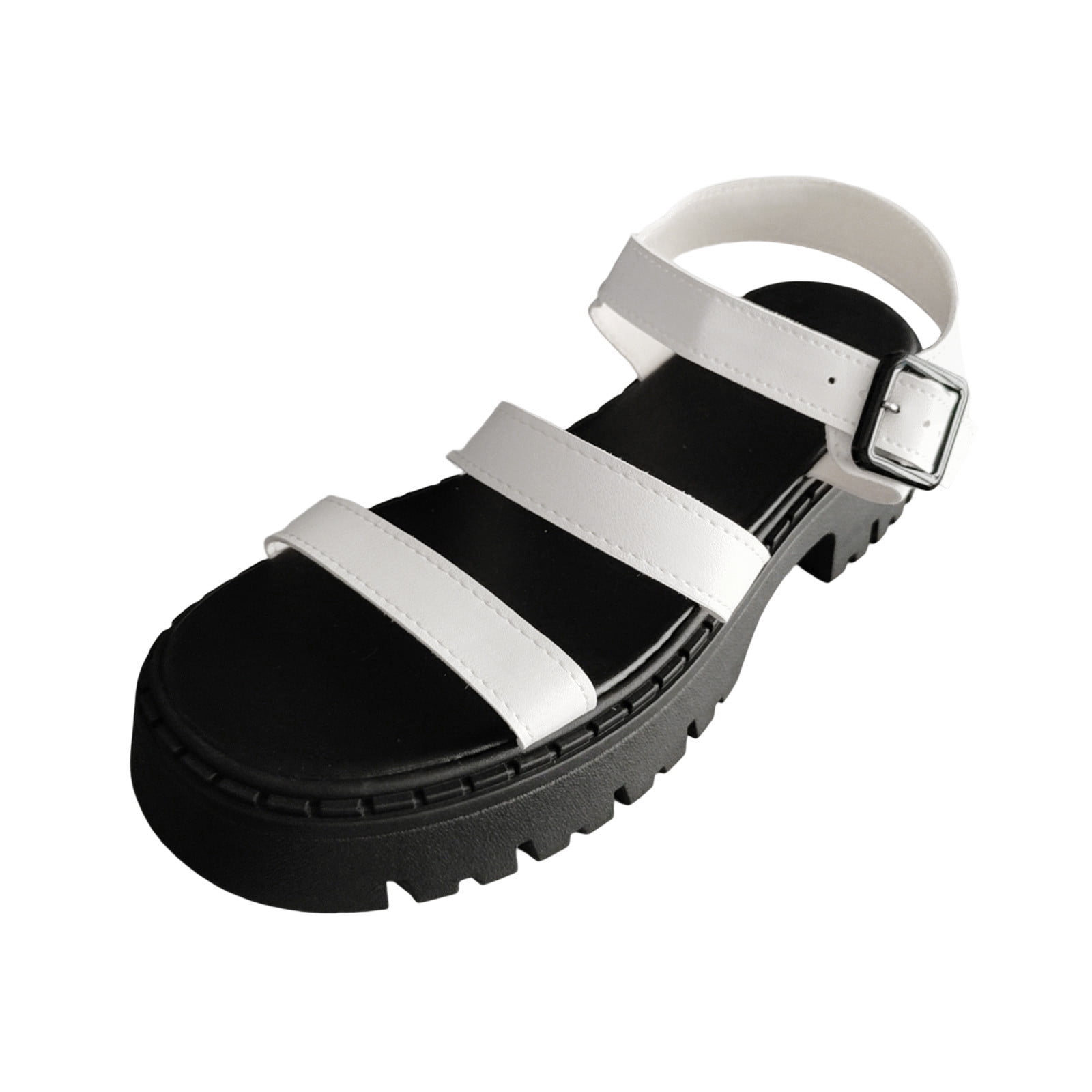 Peaskjp Comfortable Sandals For Women Womens Desert Kiss Stretch Quarter Strap Sandal Flat