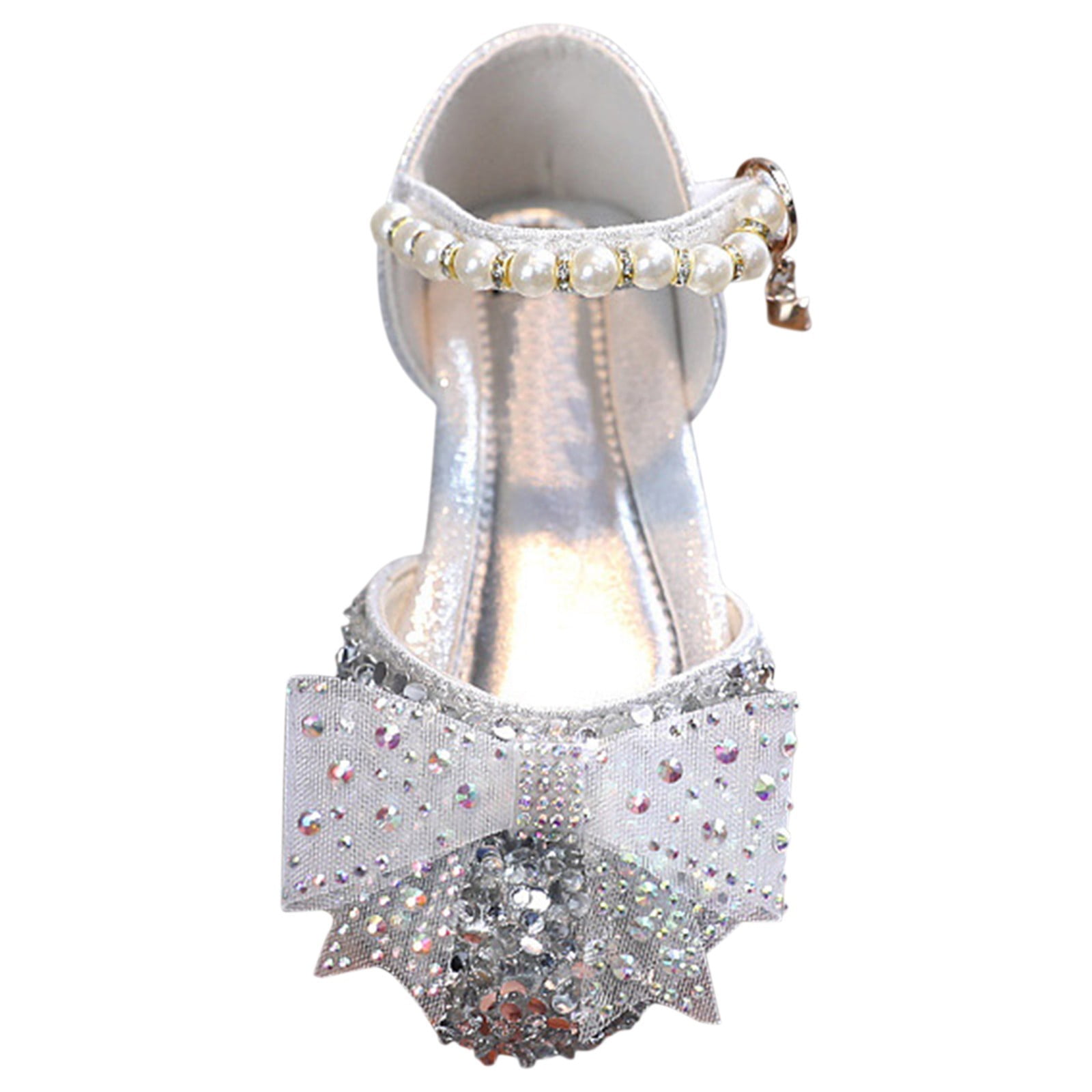 PEASKJP Dress Up Shoes for Little Girls Mary Jane Front Bow Heart ...