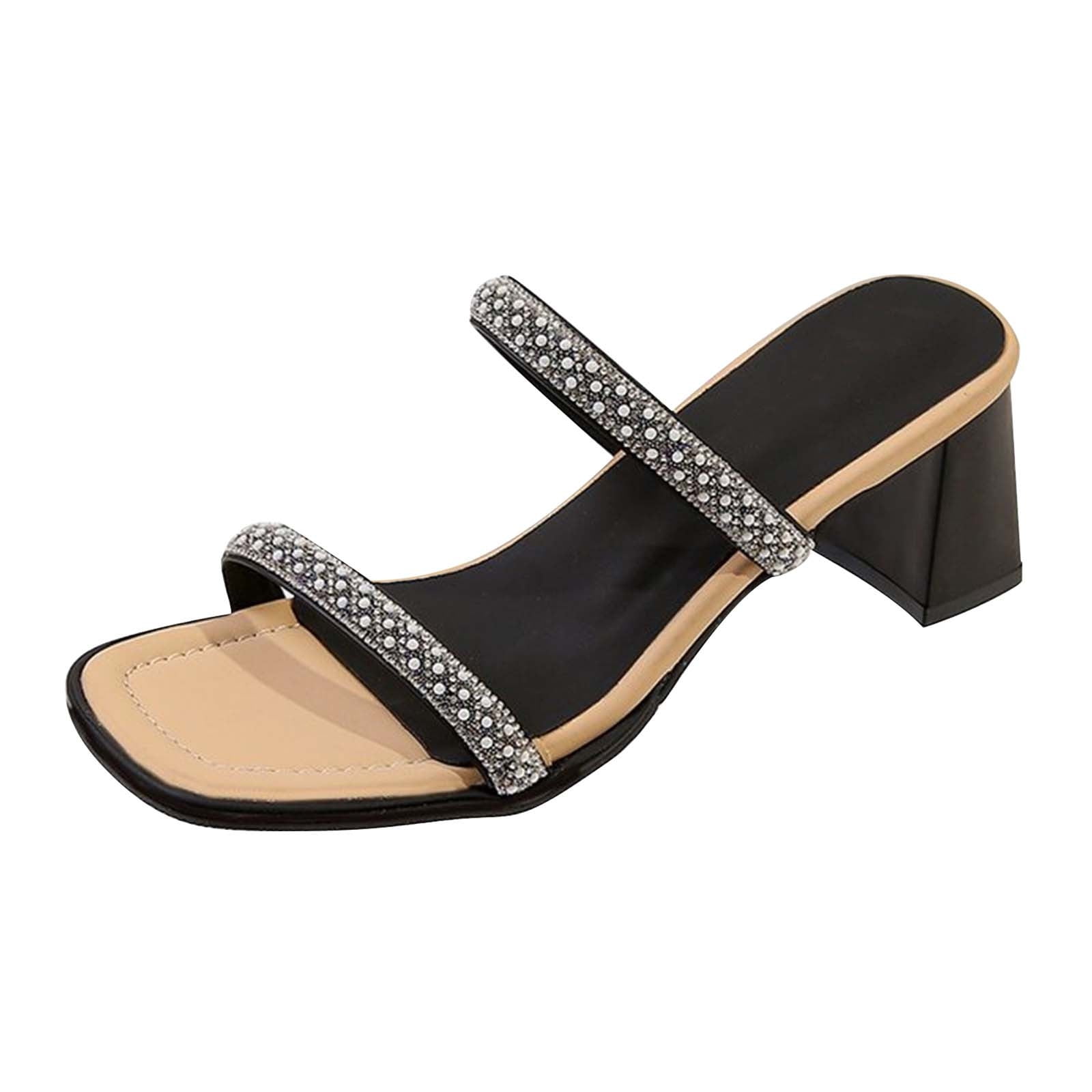 Peaskjp Dressy Sandals Women Womens Ankle Strappy Gladiator Sandals Beach Bohemia Thong Flat