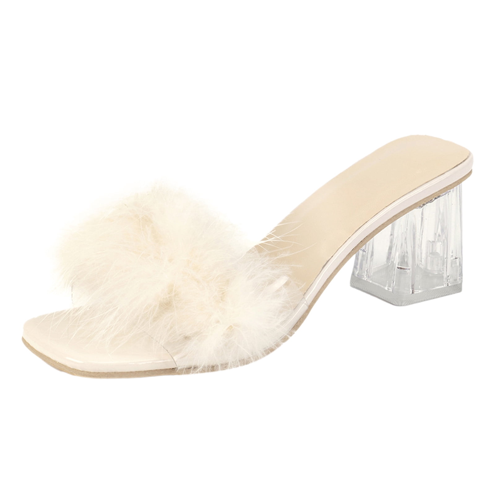 PEASKJP Dressy Sandals Women Women's Braided T-strap Thong Slip On Flat ...