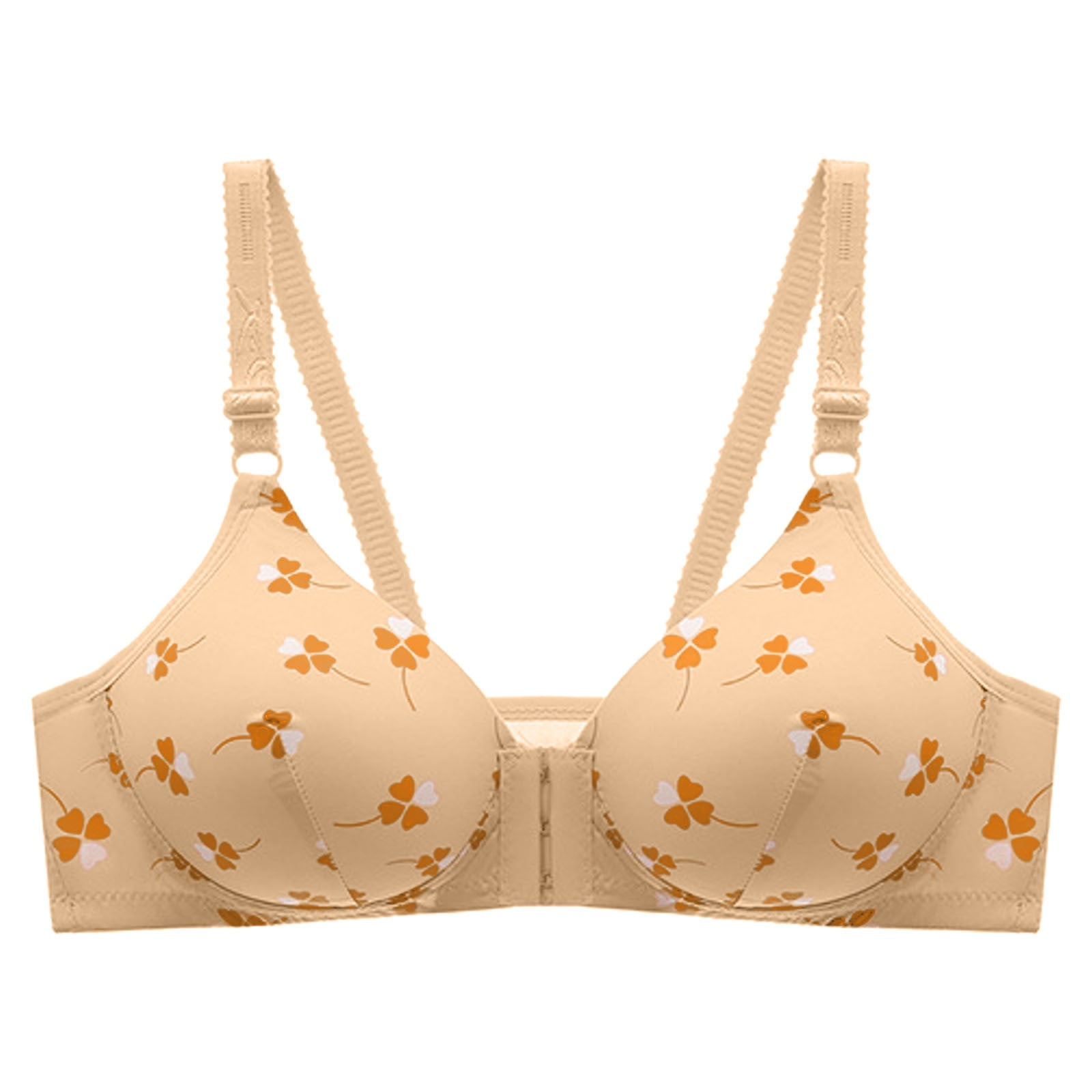 PEASKJP Everyday Bras Front Close Bra for Women Push Up Wirefree Bra ...