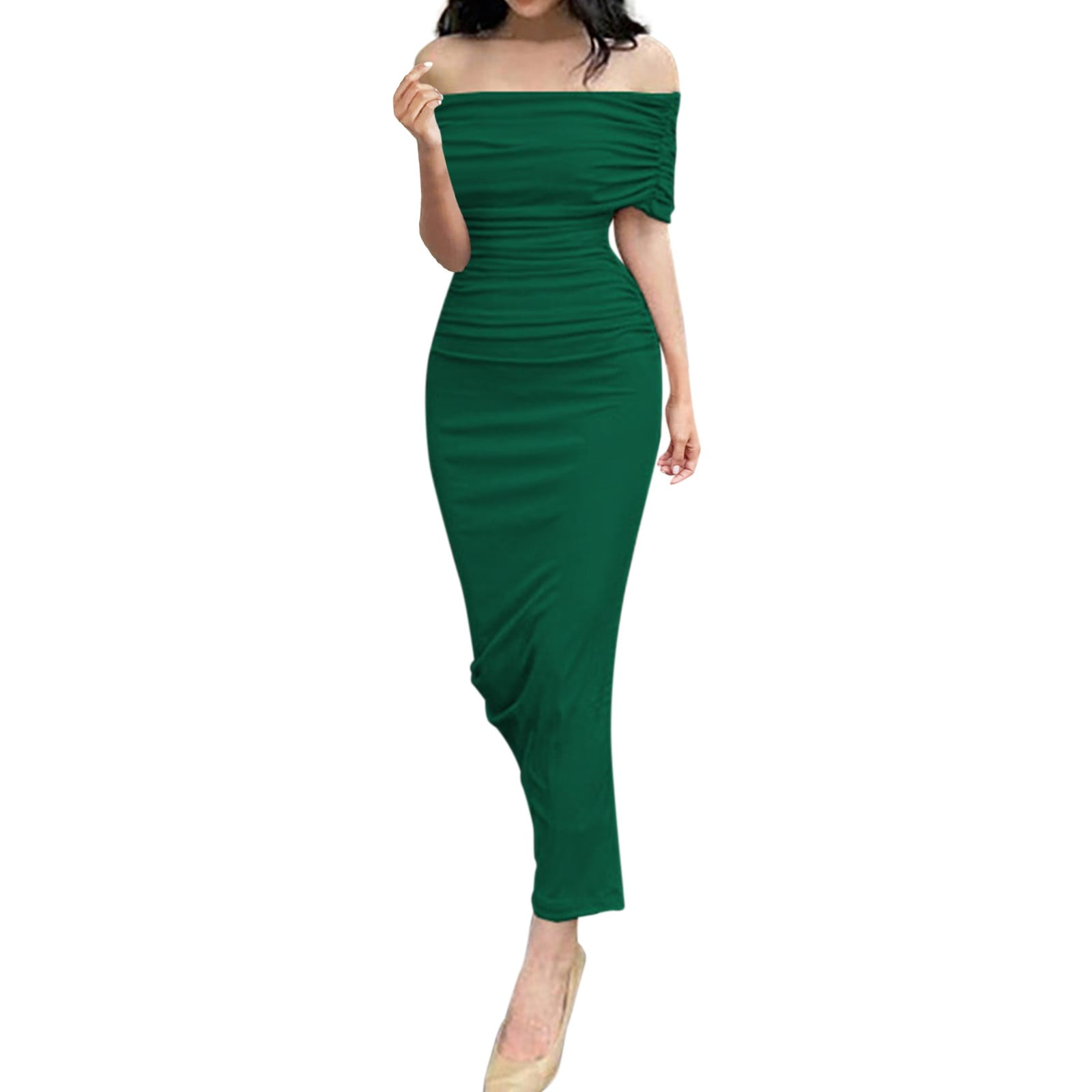 PEASKJP Formal Dresses Womens Summer Mini Dress Loose Ruffle Deep V ...