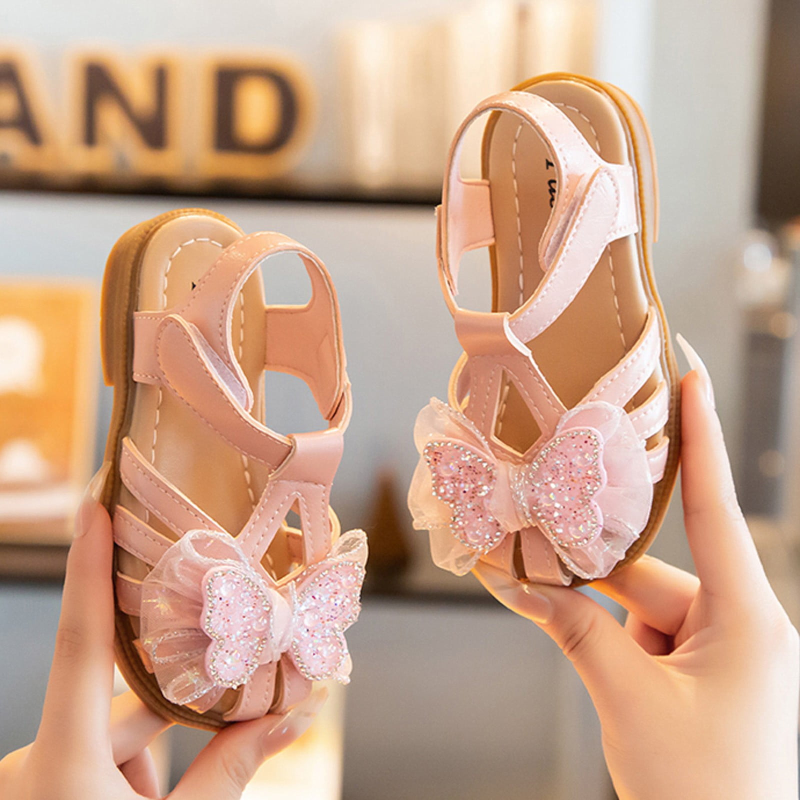 PEASKJP Girl's Open-Toe Anti Slip Toddler Girls Platform Sandals Summer ...