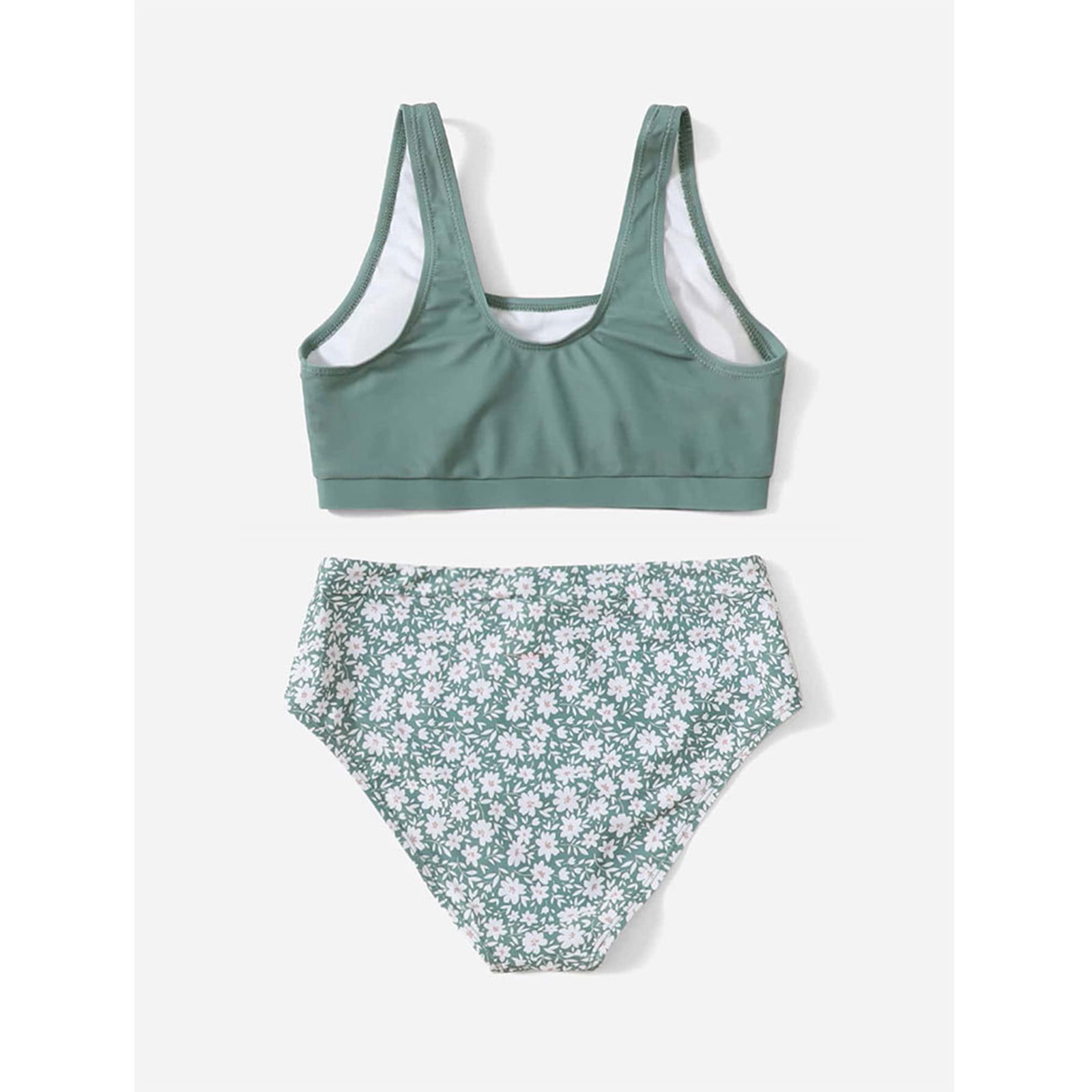 PEASKJP Girls Bathing Suits Bathing Swimsuit Ruffle Bathing Suit Kids ...