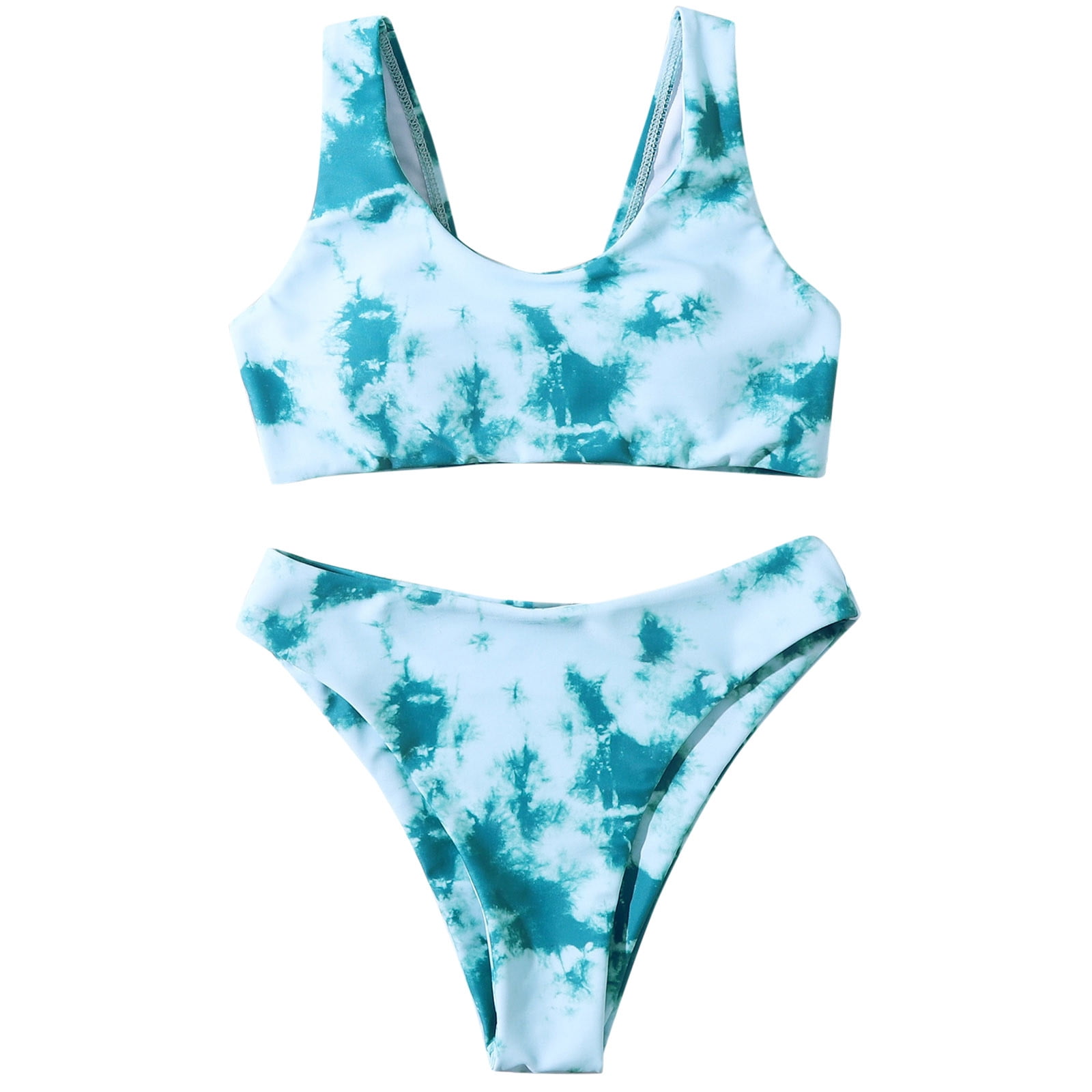 PEASKJP Girls Bathing Suits Bikinis Floral Prints Bikini Tankinis Set,2 ...