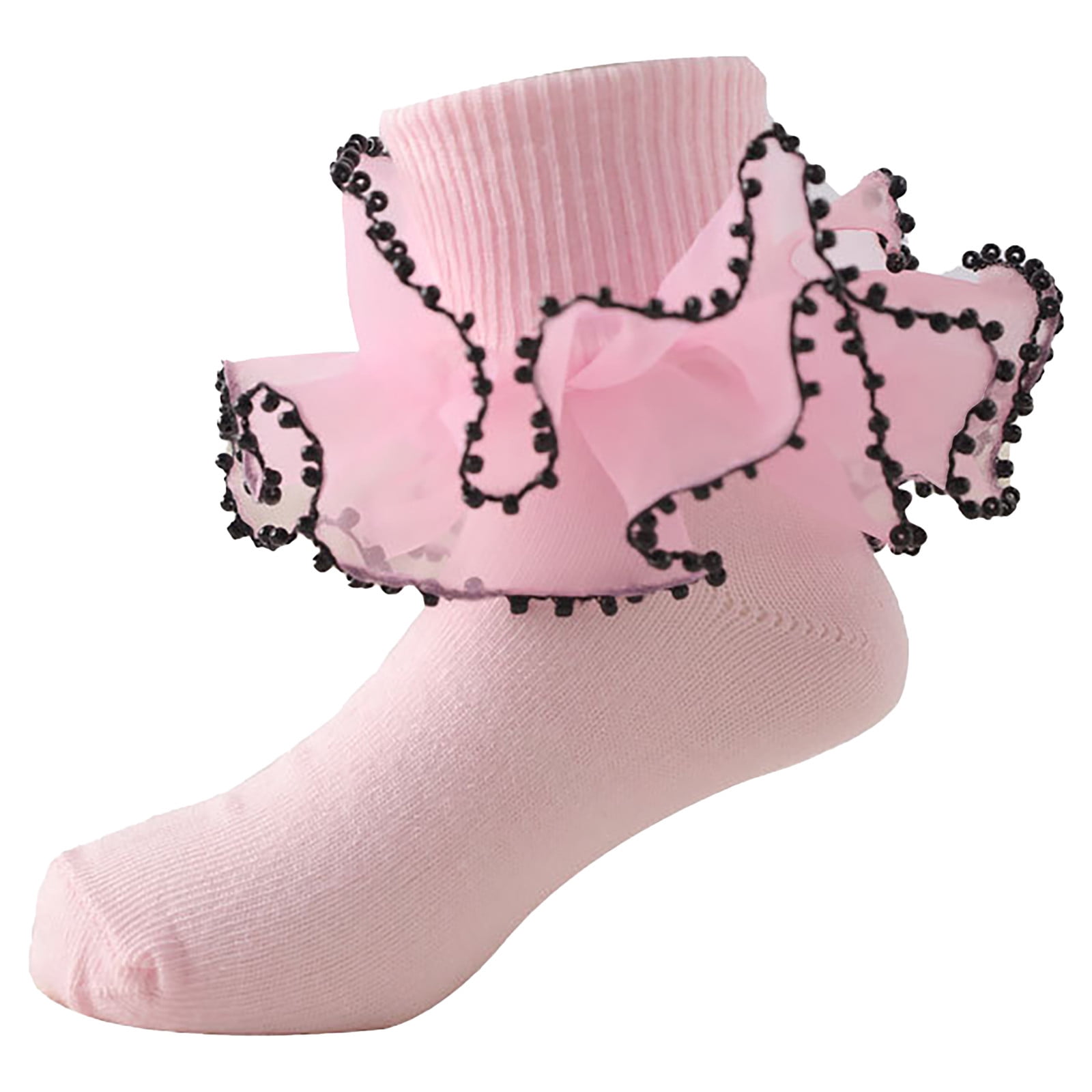PEASKJP Girls Sock Unisex Kids and Toddlers' Dress Sock Turn Socks ...