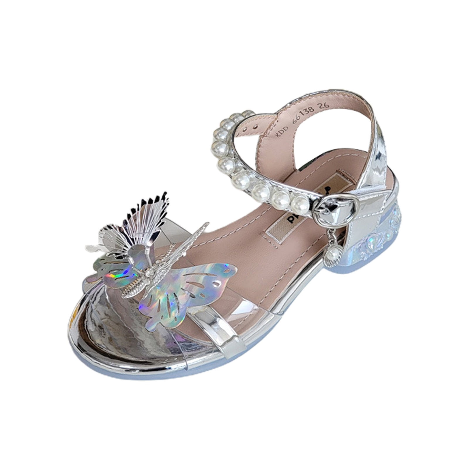 PEASKJP Little Anti Slip Open-Toe Slide Sandals Rhinestone Sandal ...