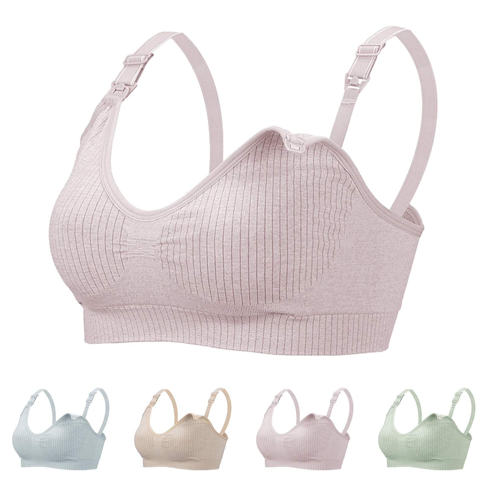 PEASKJP Maternity Bras for Pregnancy Plus Size Women's Nursing Bra ...