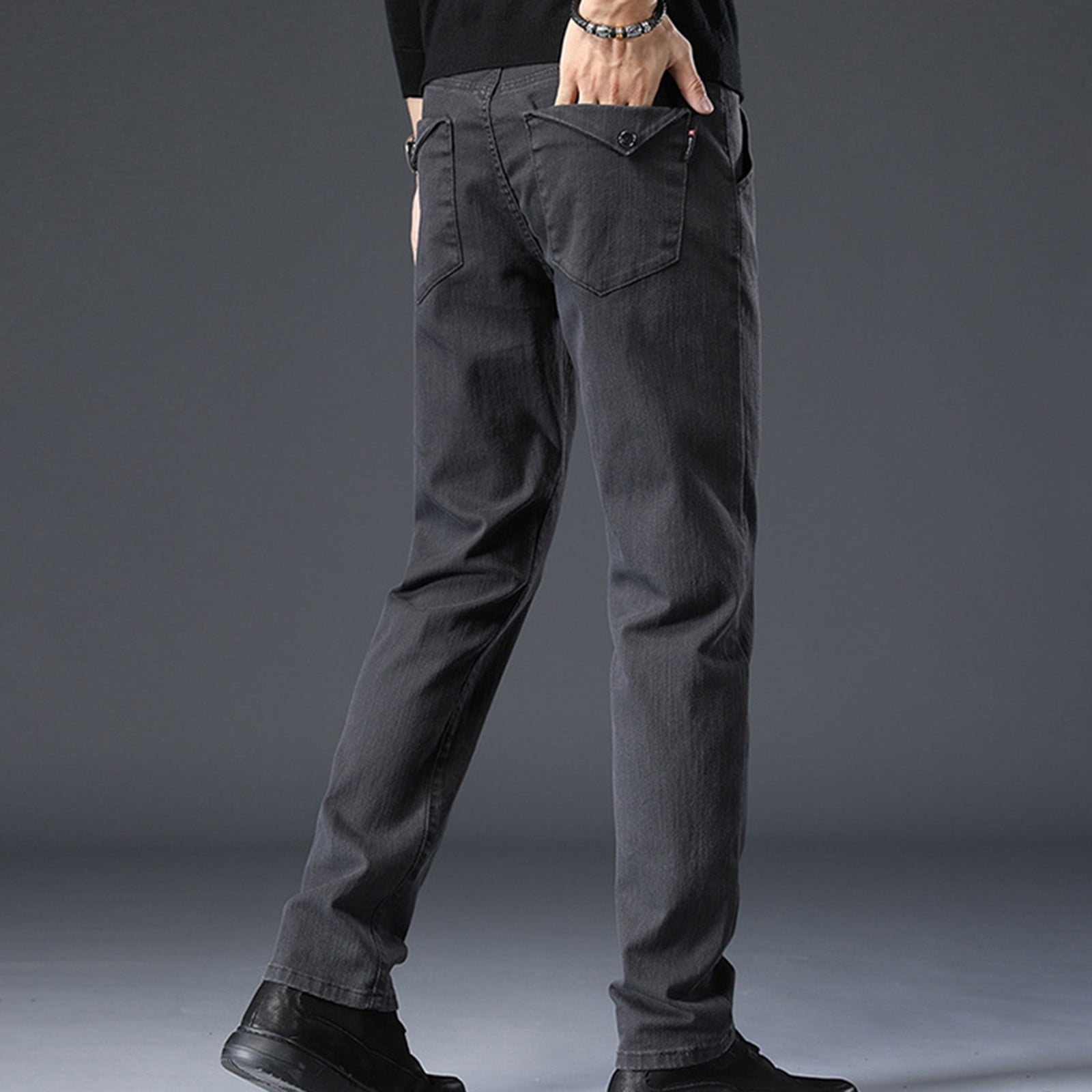 PEASKJP Men Jeans Skinny Men's Slim Fit Stretch Jean (Grey,34 ...