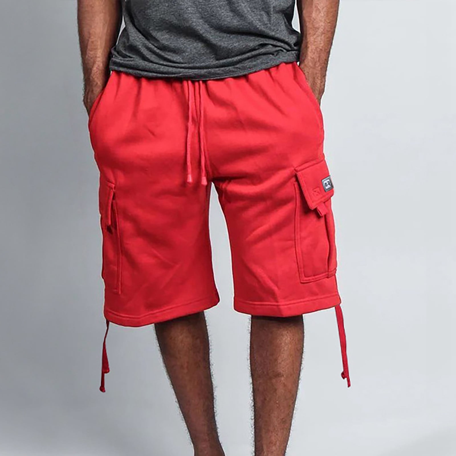 PEASKJP Men Shorts Summer Men's Straight-fit Stretch Pocket Short ...