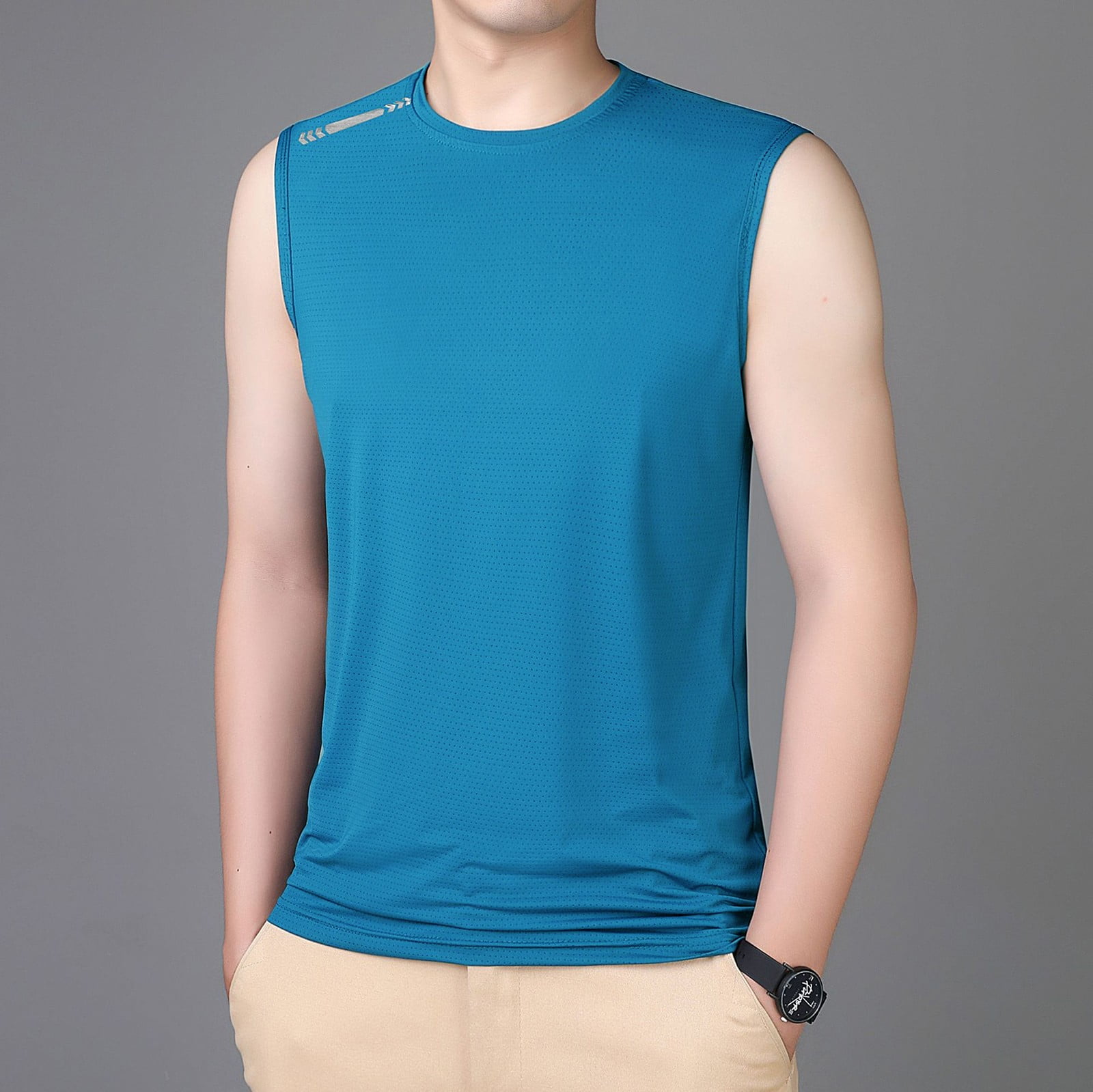 PEASKJP Men Tank Tops Men's Gym Workout Tank Tops YBack Muscle Tee ...