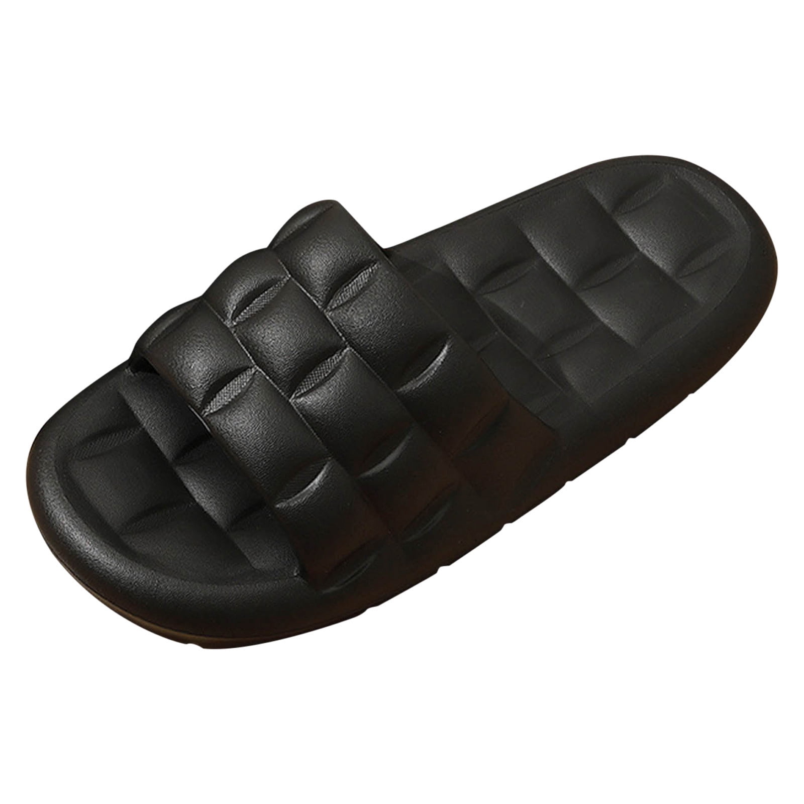 PEASKJP Men's Casual Beach Slides Non Slip Soft Thick Comfort Cloud ...