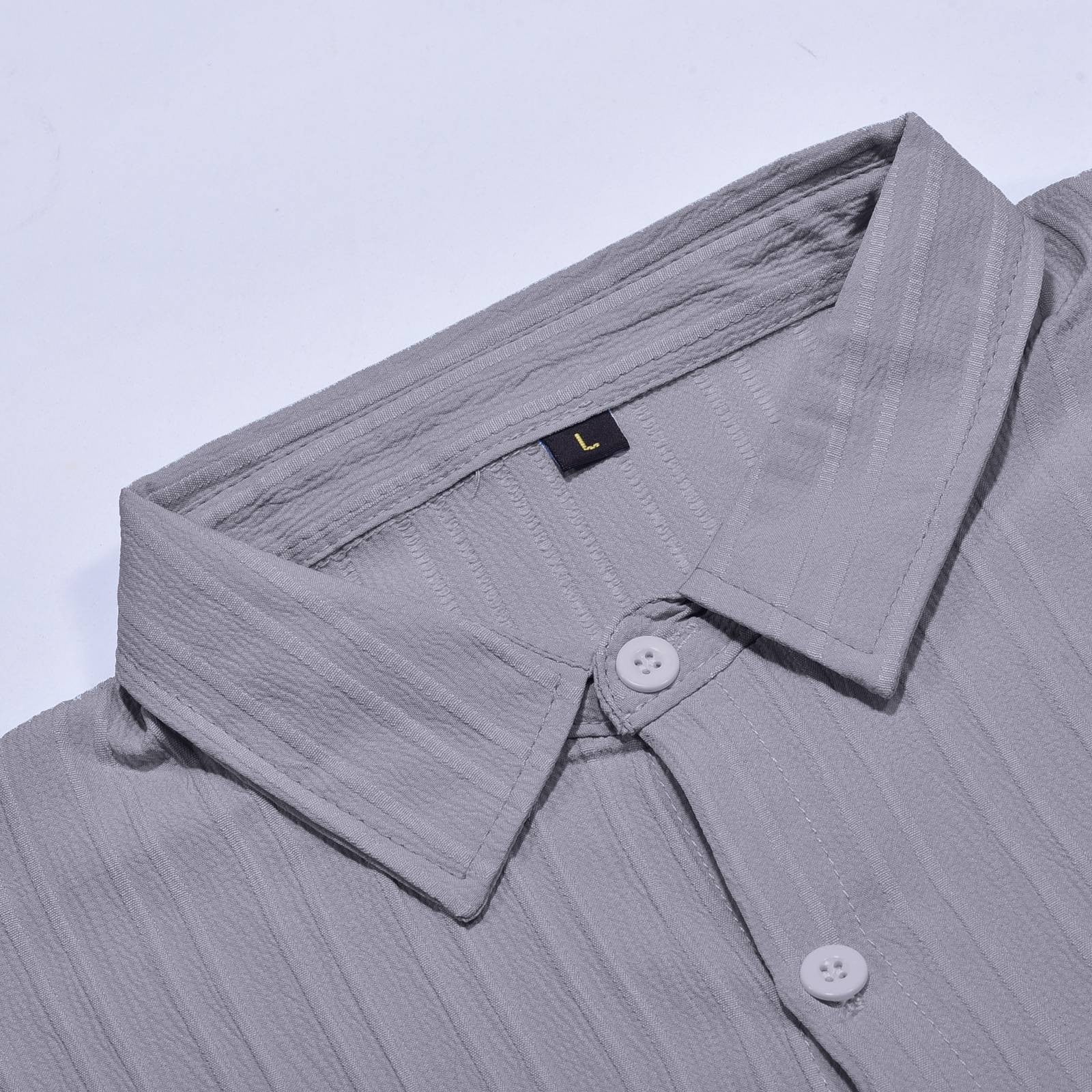 PEASKJP Men's Casual Button-Down Shirts Dress Shirt Button Down Retro ...
