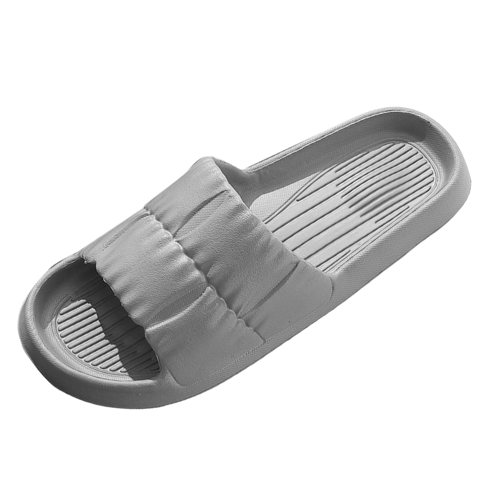 PEASKJP Men's Slide Sandals Non-Slip Slides Memory Foam Slide Sandals ...