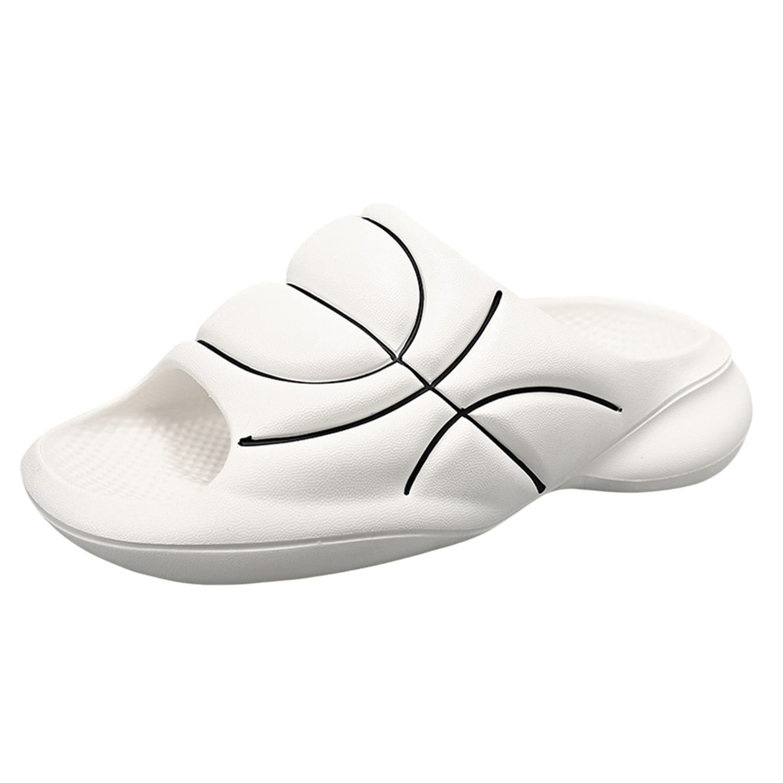 PEASKJP Men's Slides Non Slip Soft Thick Comfort Cloud Slides Beach ...