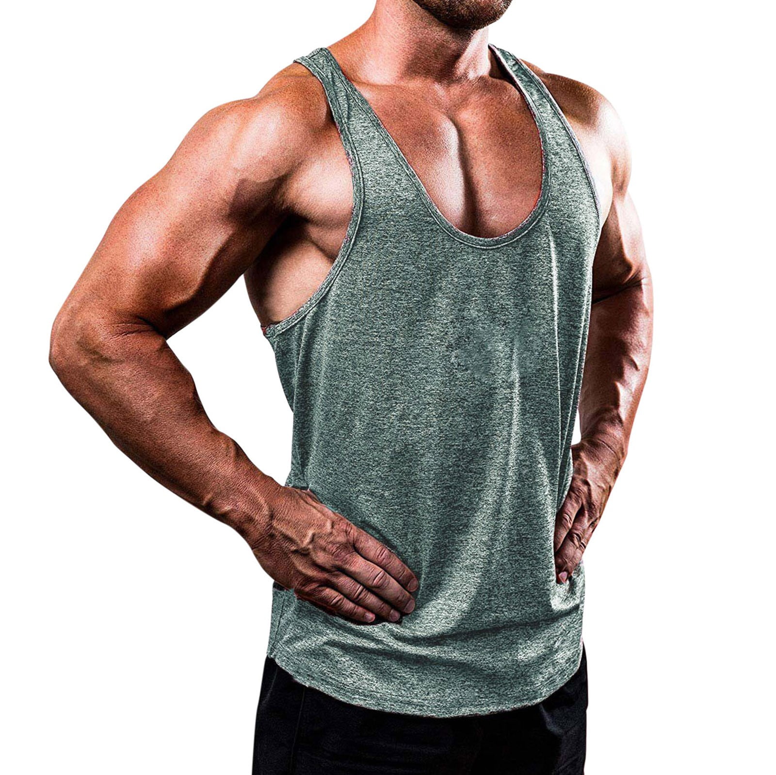 PEASKJP Men's Tank Tops Beach Mens Graphic Logo Collection Heavyweight ...