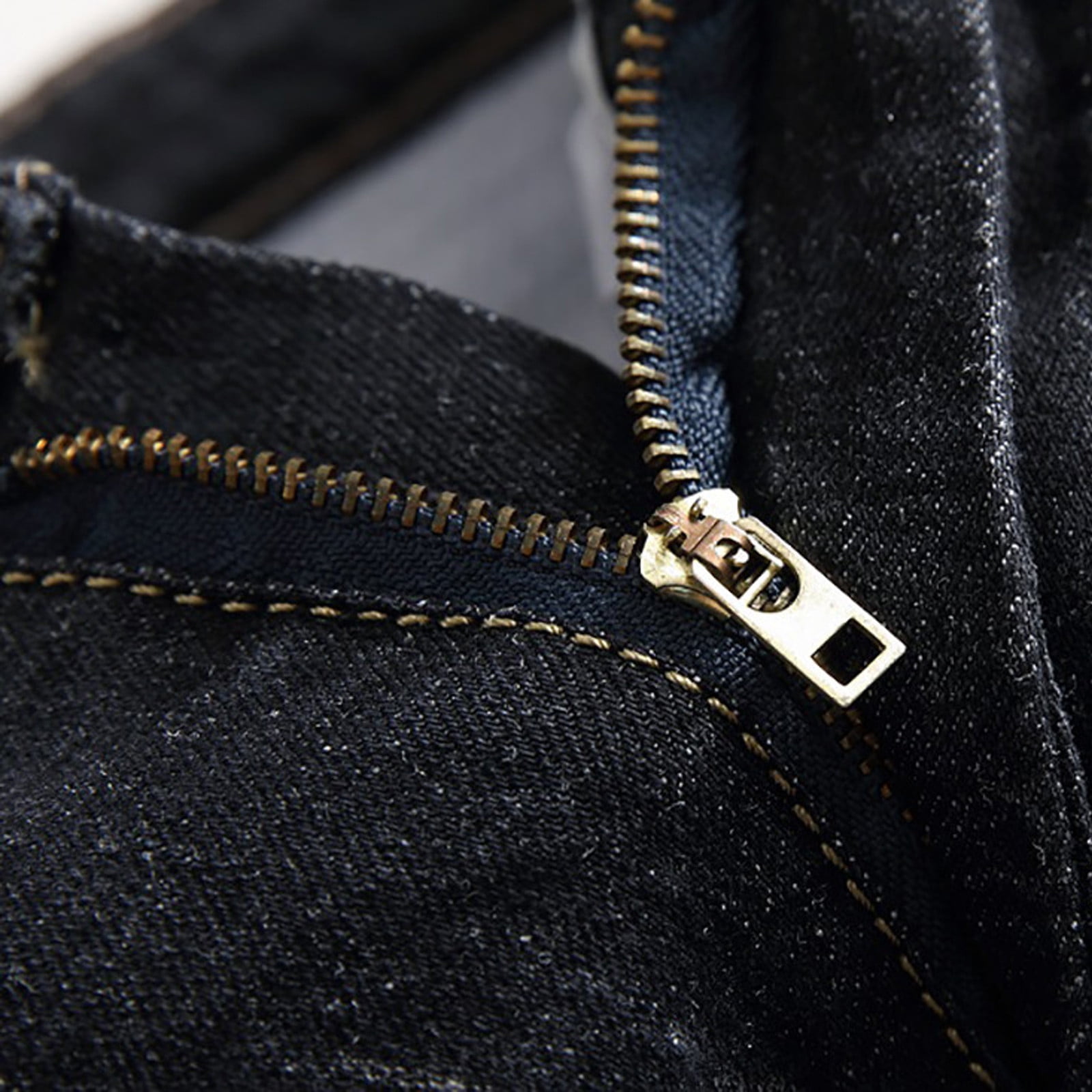 PEASKJP Mens Jeans Straight Fit Men's Slim-Fit Regular Fit Jean (Black ...