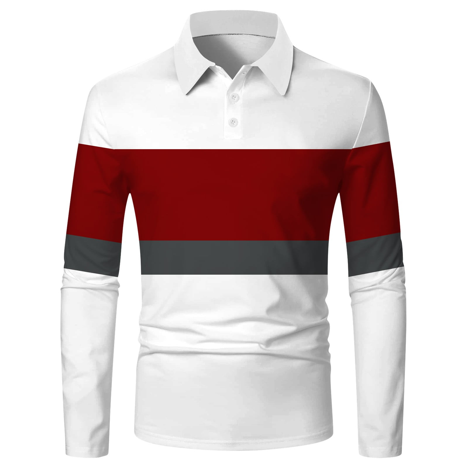 PEASKJP Mens Polo Polos for Men Tall Men's Long Sleeve Polo Shirt in Classic Fit for Winter (F,M ...