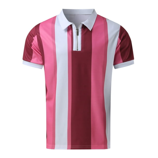 PEASKJP Mens Polos Shirts Men's Polo Shirts Short Sleeve Cotton Blend ...