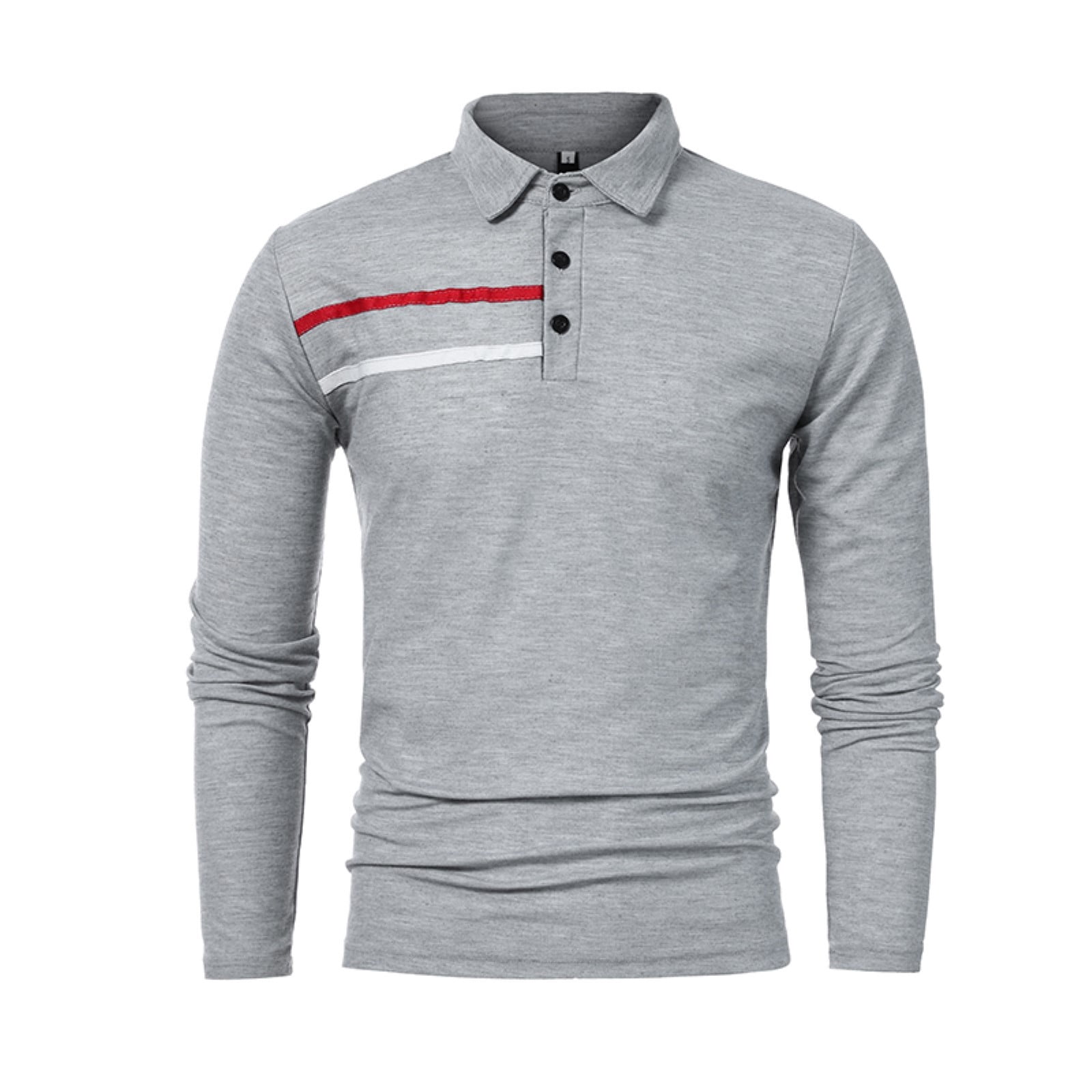 PEASKJP Mens Winter Polos Long Sleeve Men's Polo Shirts Long Sleeve Men's Polo Shirts Golf Polo ...