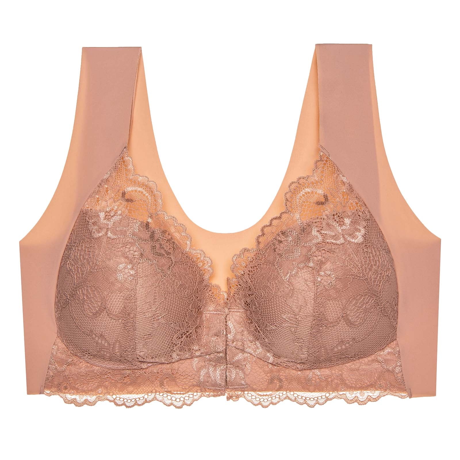 PEASKJP Nursing Bras Wider Strips Seamless Bras for Women Wirefree ...