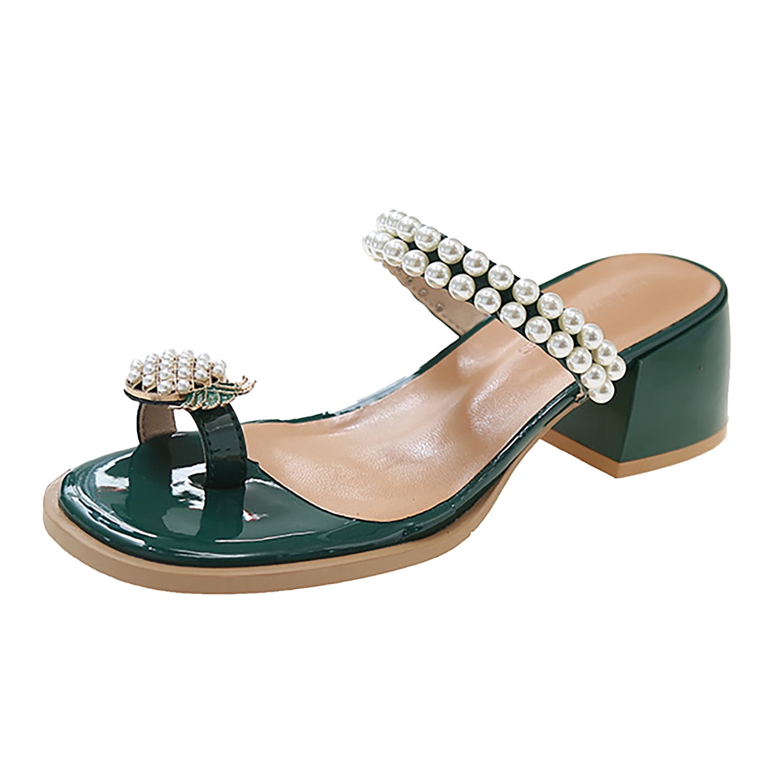 PEASKJP Platform Sandals Sandals for Women Beach,Bohemia Floral Flat ...