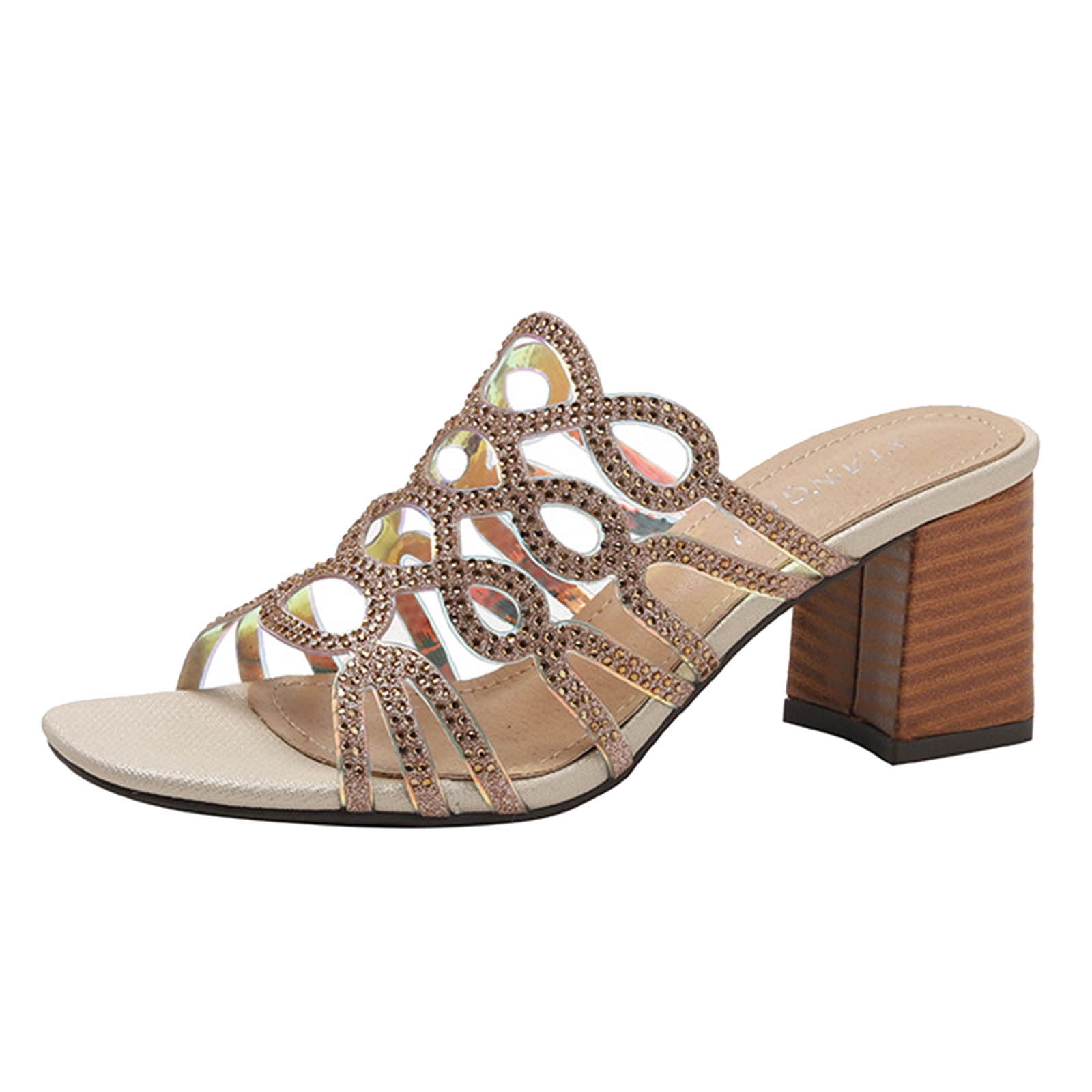 PEASKJP Platform Sandals Women Dressy Sandal for Women Memory Foam and ...