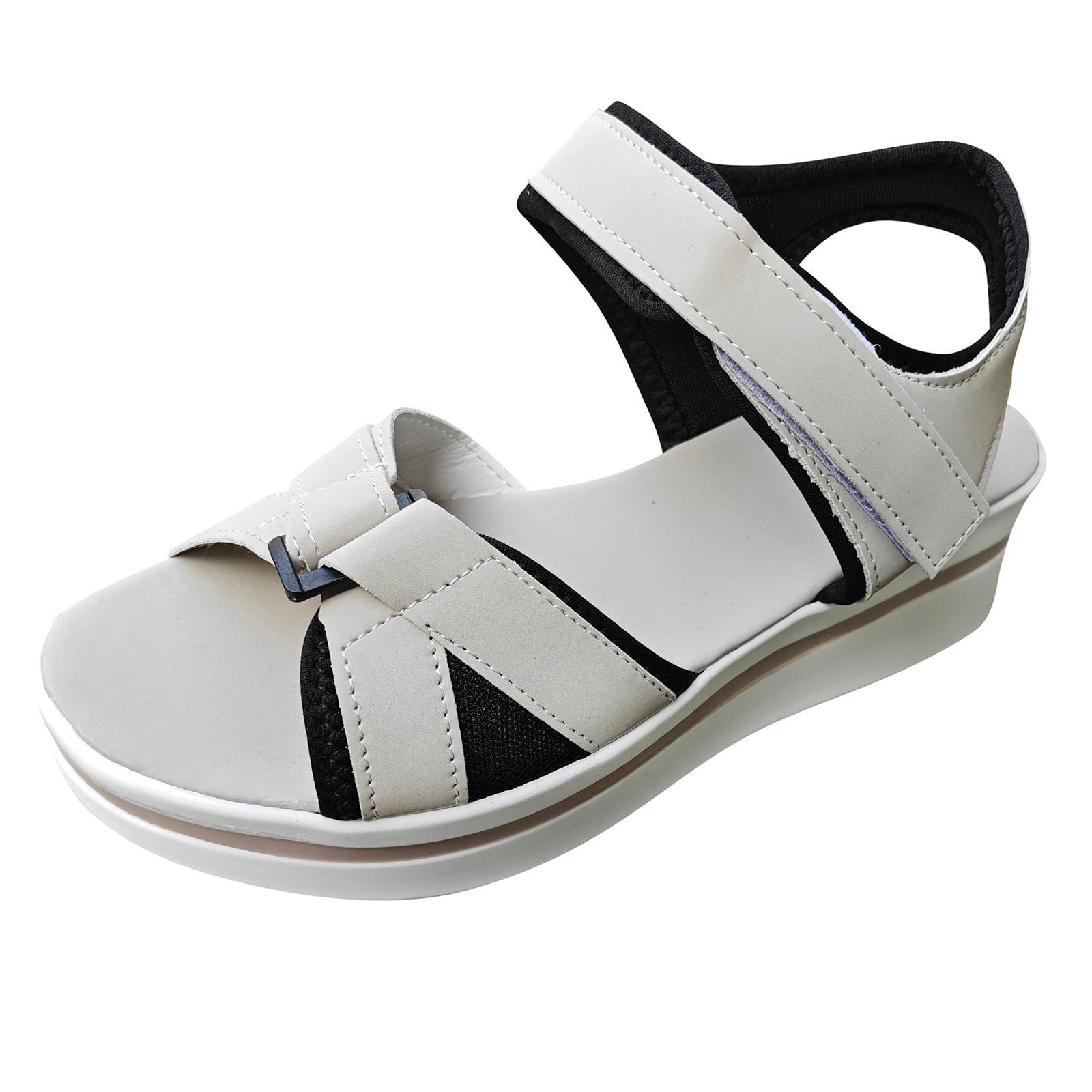 PEASKJP Platform Sandals Women's Laurieann Kay Flat Sandal Casual ...