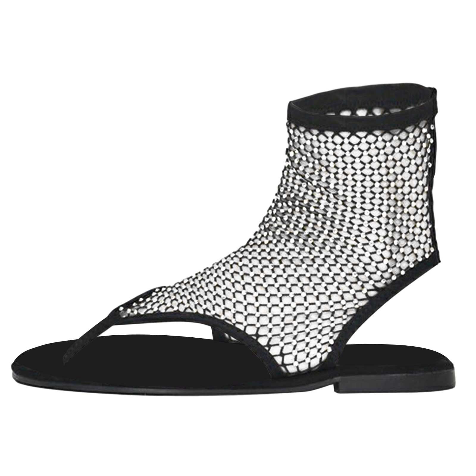 PEASKJP Platform Sandals Women's Rest Terra Toe Post Backstrap Sandal ...