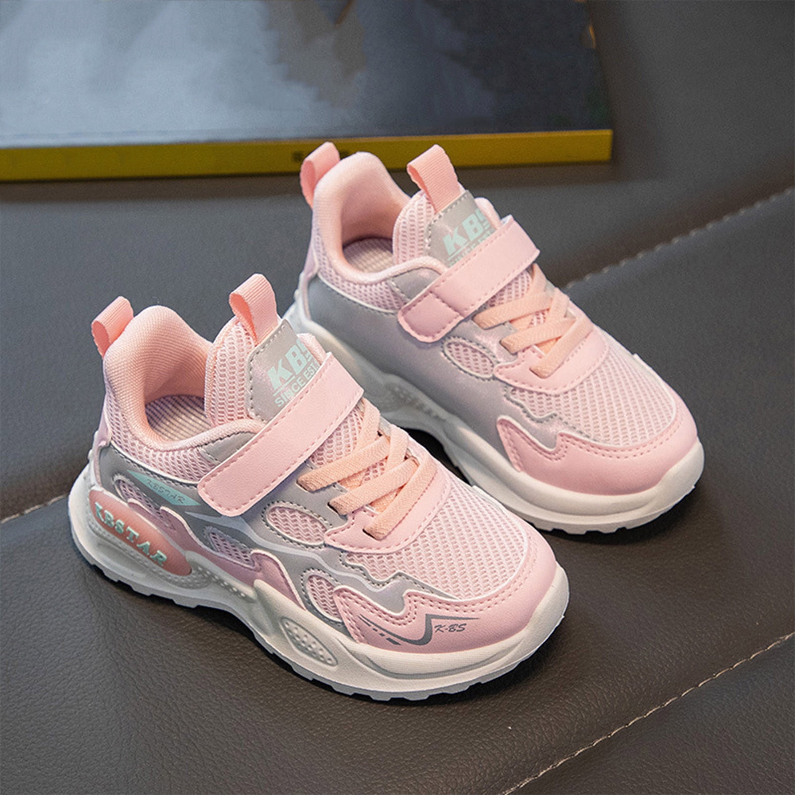 PEASKJP Platform Sneakers Children Girls Princess Soft-Bottomed Running ...