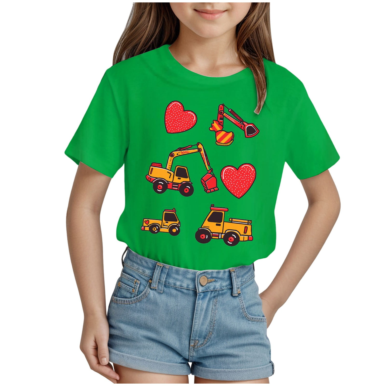 PEASKJP Preppy Girls Clothes Girl Tops Short Sleeve Tshirt Tie Dye ...