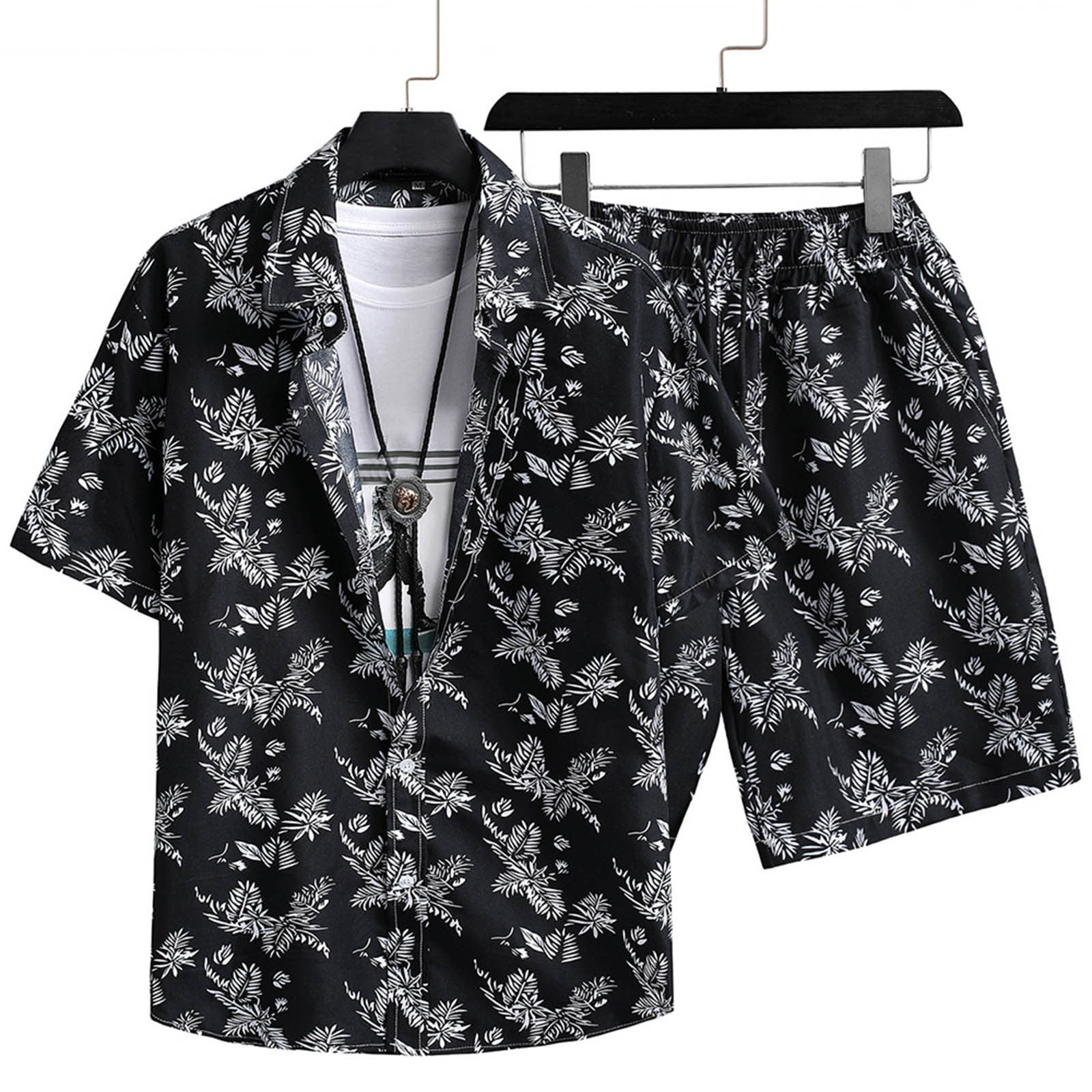 Peaskjp Short Sets Men 2 Piece Outfits Vacation Mens 2 Piece Outfits