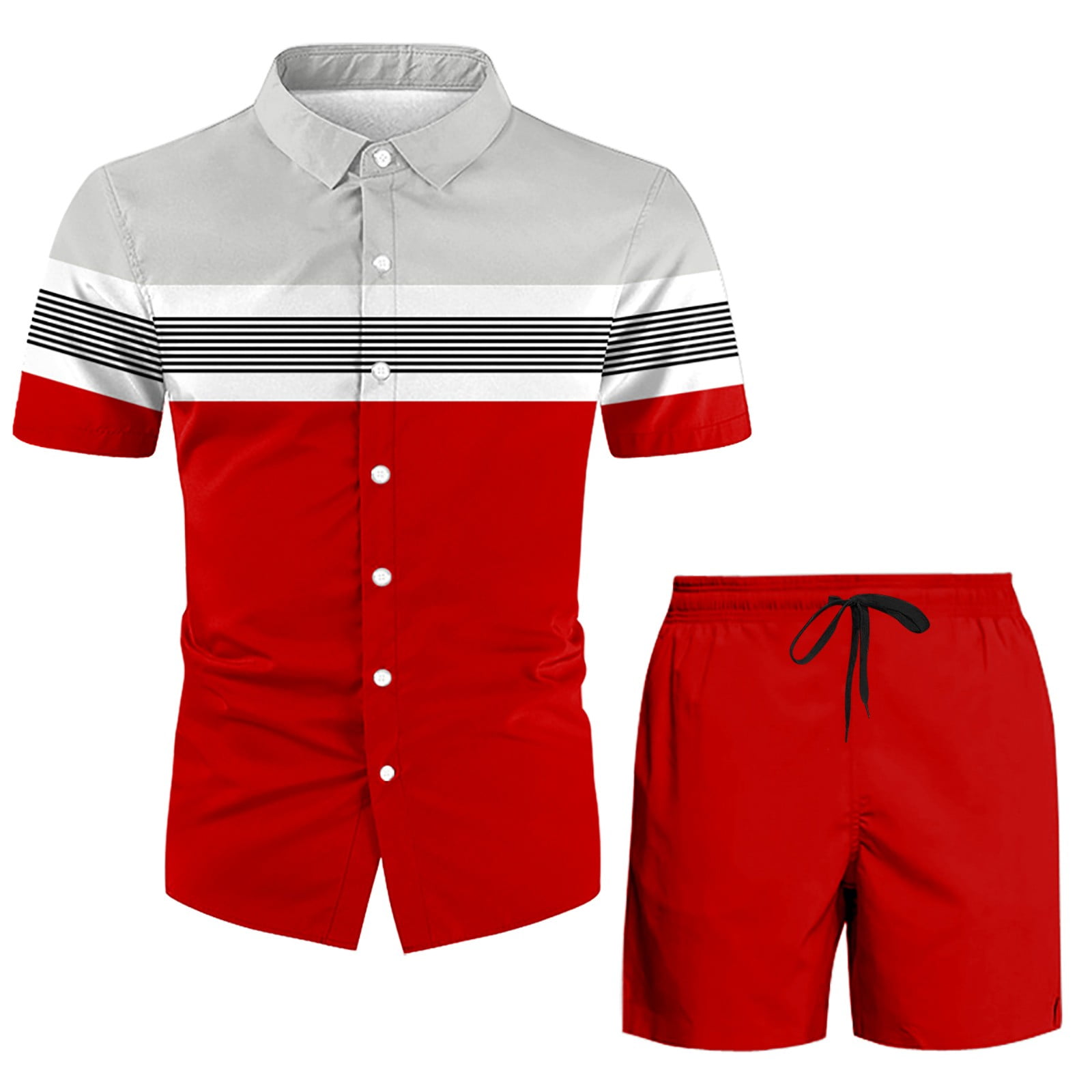 Peaskjp Shorts Sets Men Two Piece Outfits Mens 2 Piece Outfits Fashion