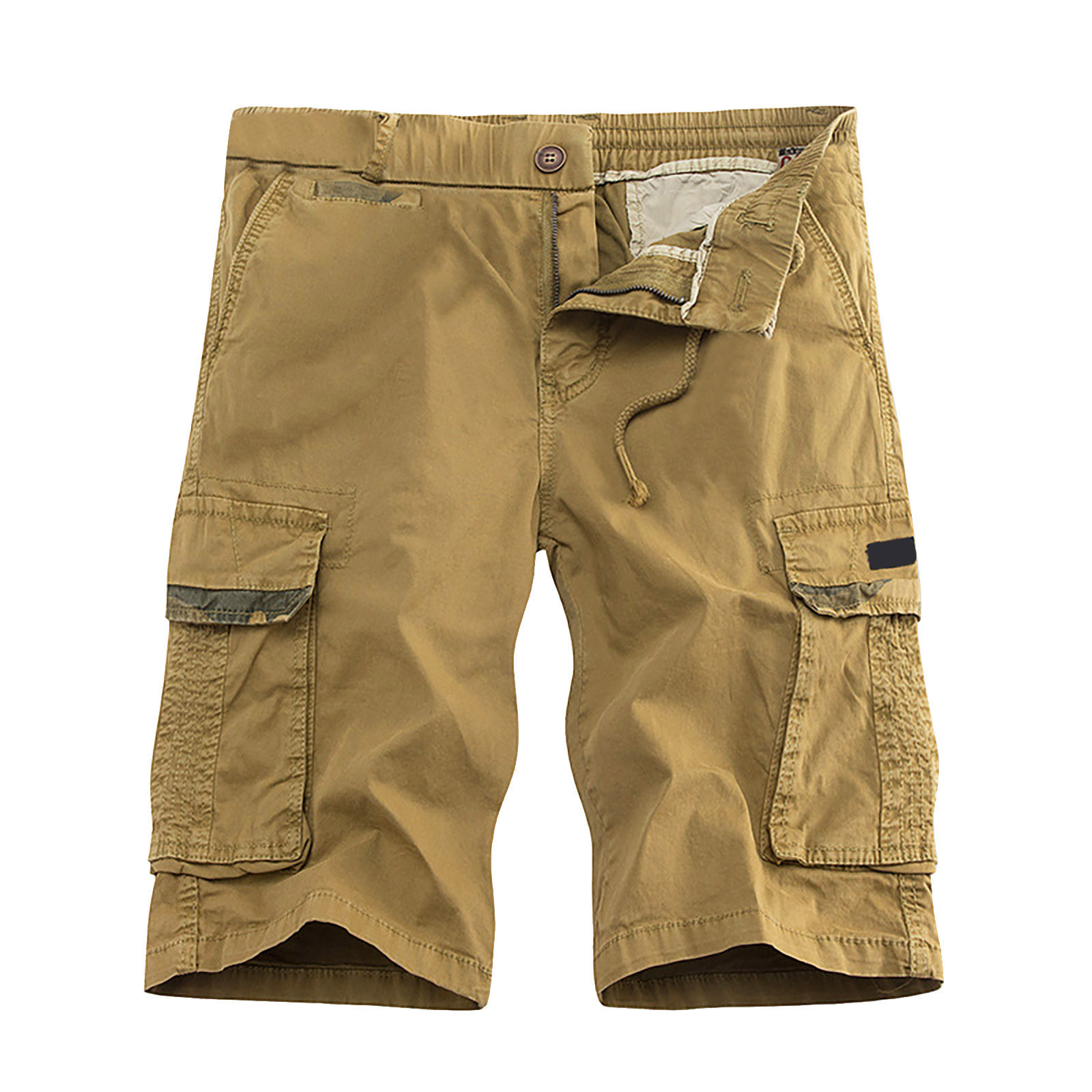 PEASKJP Shorts for Men Fashion Men's Cargo Shorts Casual Plaid Relaxed Loose Fit Elastic Waist ...