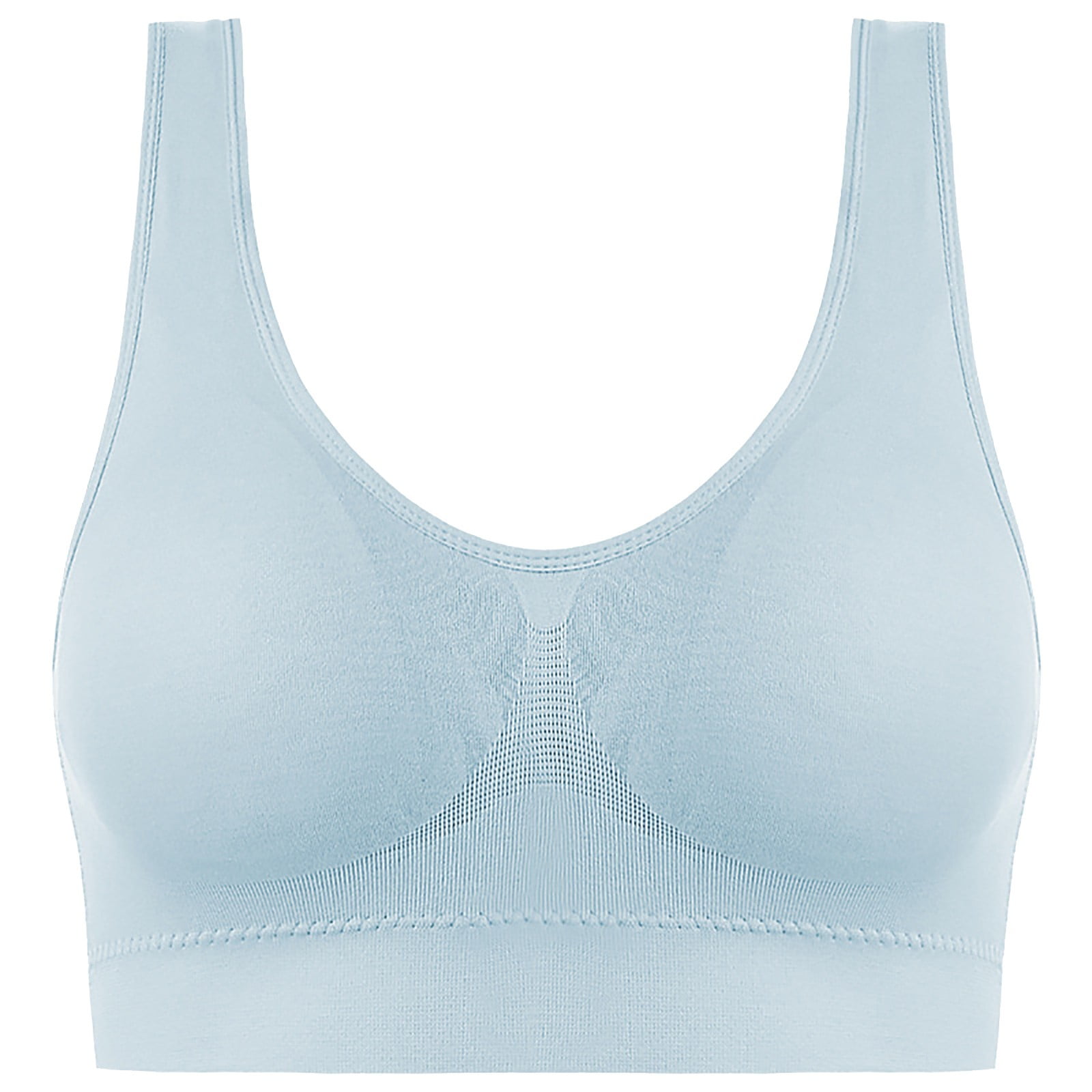 PEASKJP Sport Bras For Women Wireless Racerback Stretch Sports Bra with ...