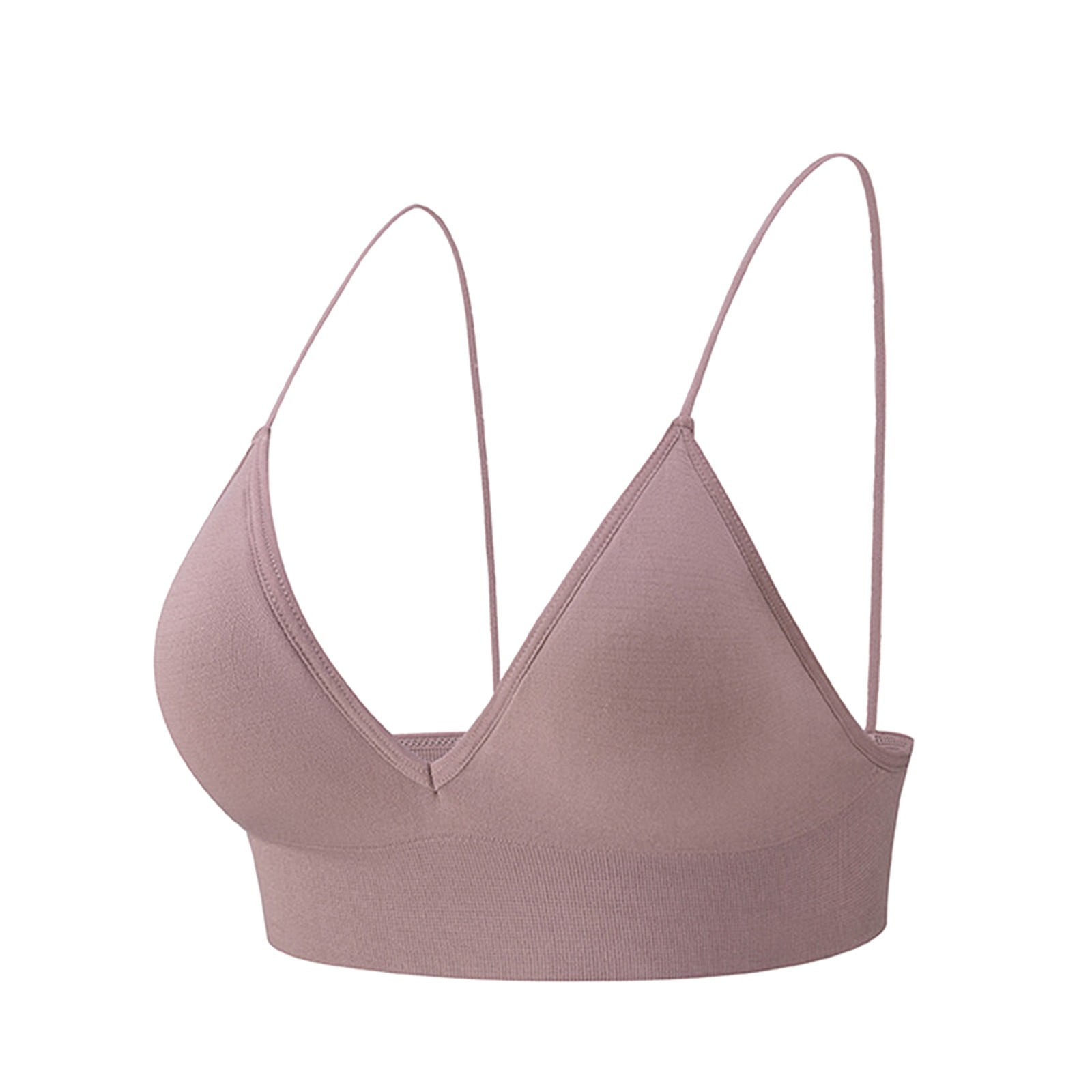 PEASKJP Sports Bras Women's Support Crop Tops Ribbed Seamless Removable ...