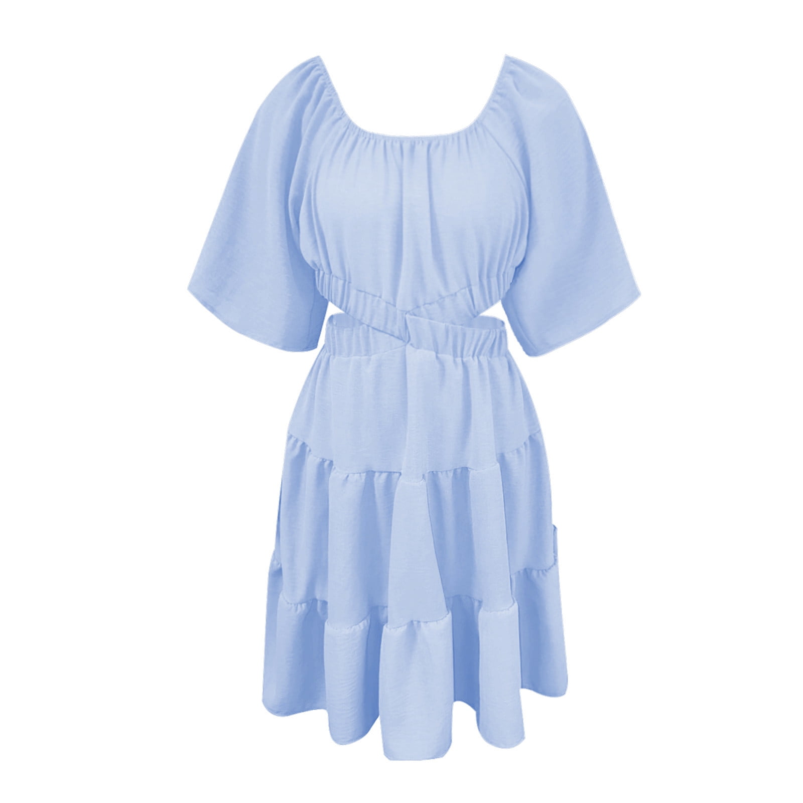 PEASKJP Spring Dresses for Women Plus Size Women's Summer Dress Square ...