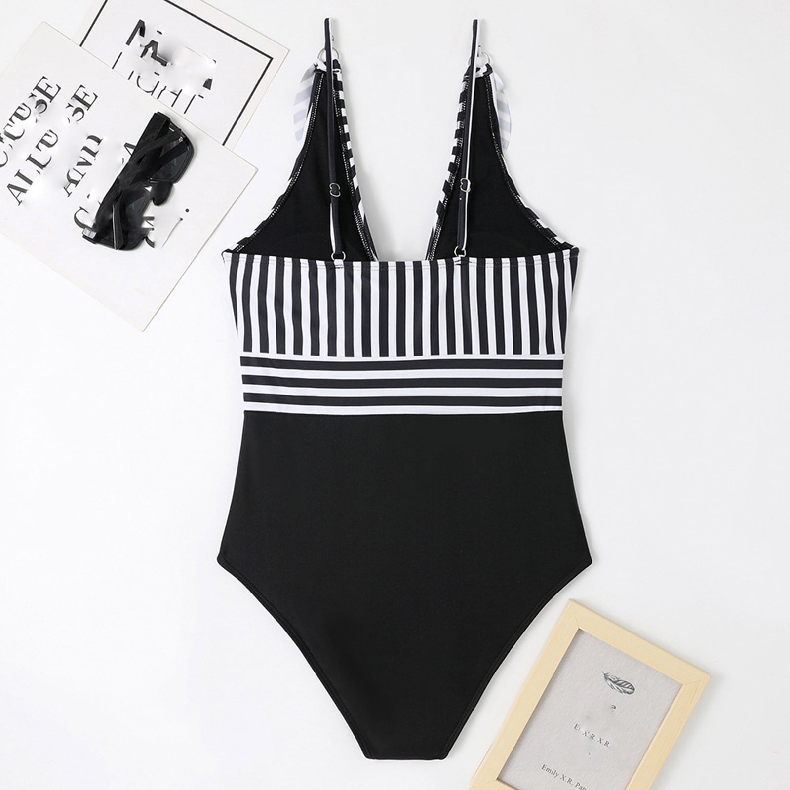 PEASKJP Swimsuit Women One Piece Women One Piece Swim Dress with Skirt ...