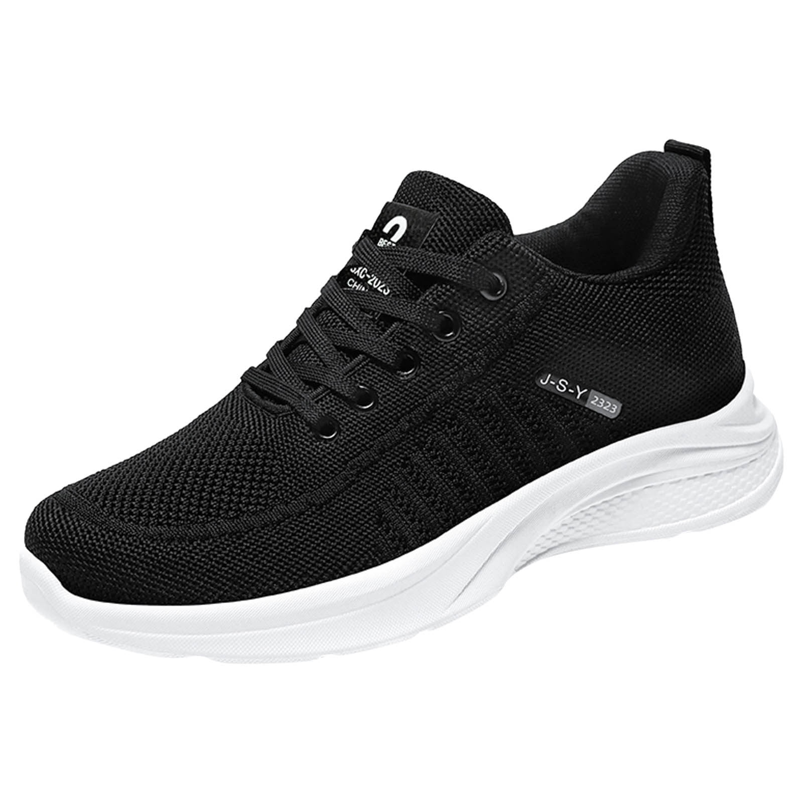 PEASKJP Tennis Shoes for Men Mesh Breathable Lightweight Soft Insole ...