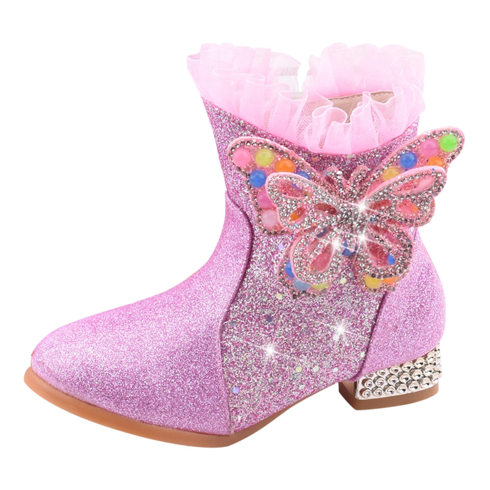 PEASKJP Toddler Girls Boots Baby Girls Cowboy Tassel Boots with Side ...