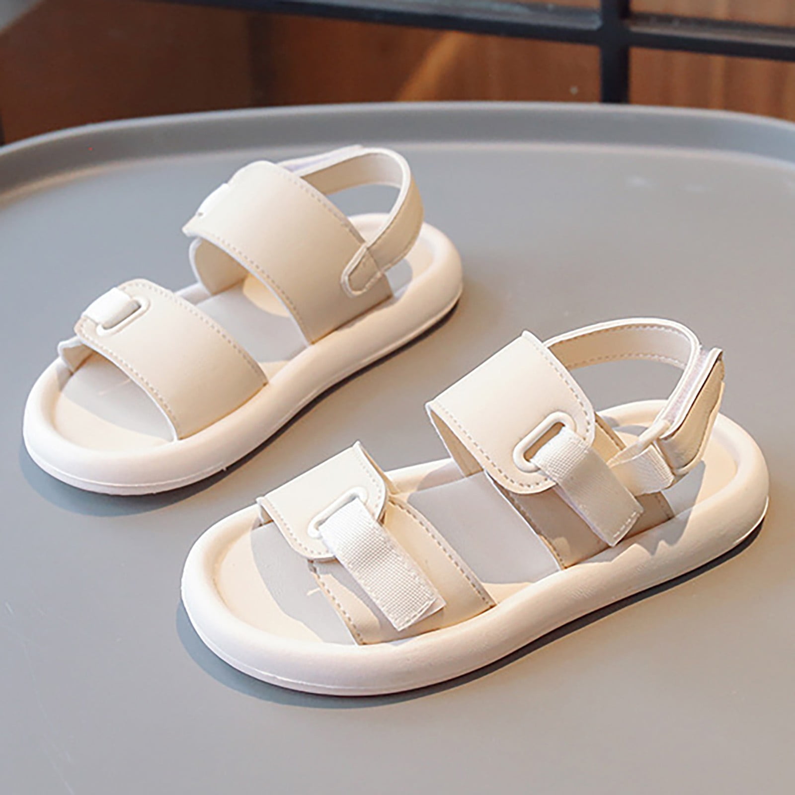 PEASKJP Toddler Girls Kids Anti-Slip Open Toe Gladiator Sandals Dress ...