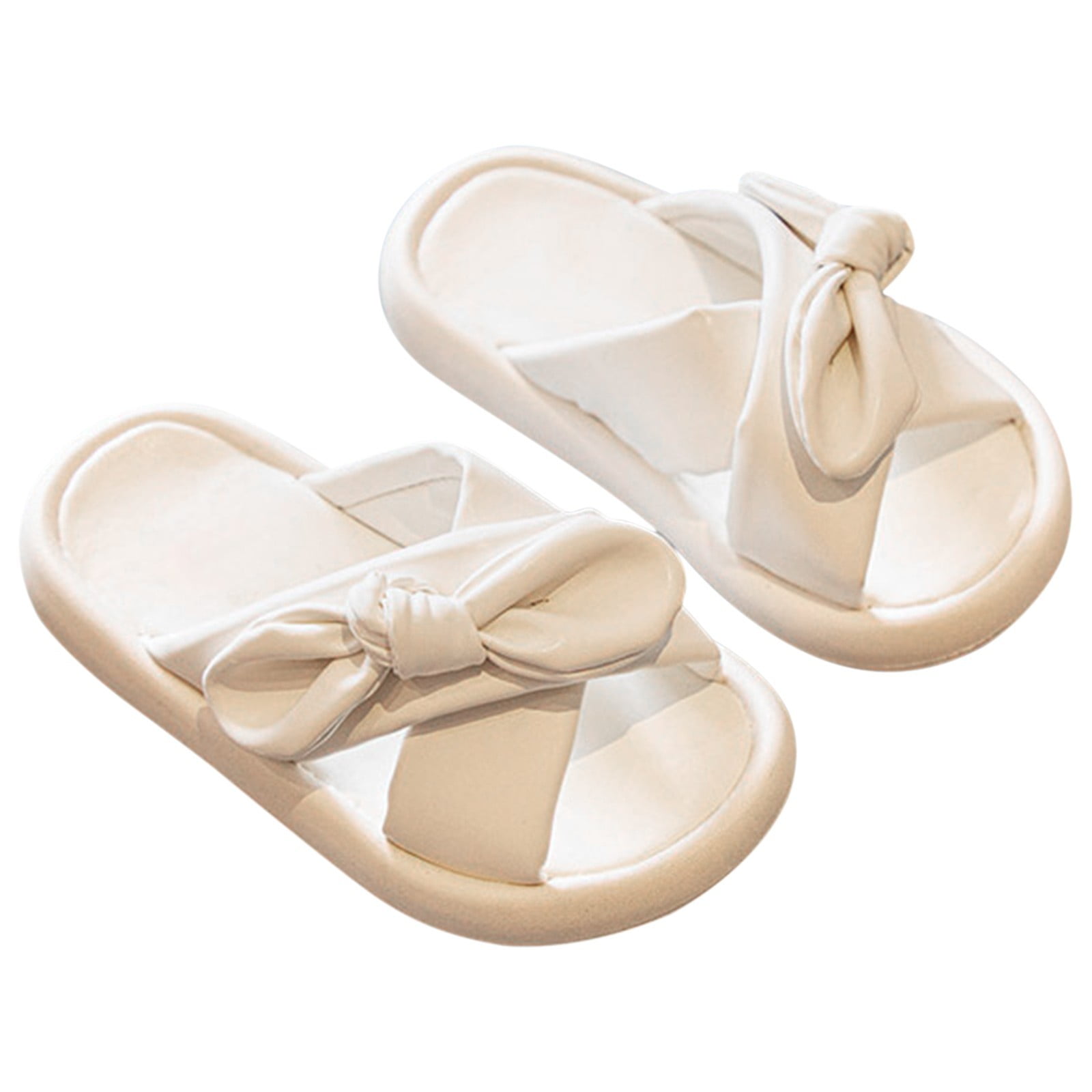 PEASKJP Toddler Girls Kids Open Toe Soft Bottom Princess Flat Sandals ...