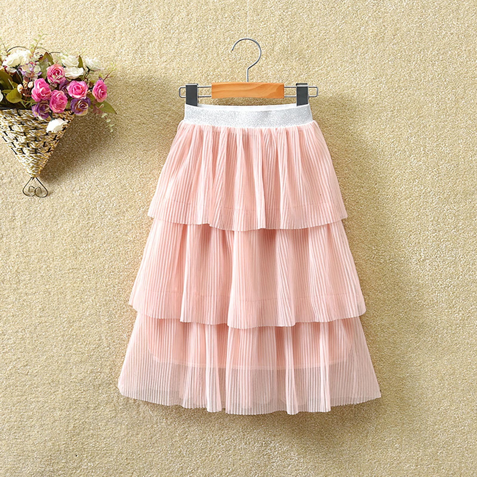 PEASKJP Toddler Tutu Skirt Girls Tulle Skirts A-line Mesh Skirt Short Tutu Skirts Dress for ...