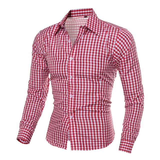 PEASKJP Winter Shirts for Men Casual Dress Shirt for Men Festival ...