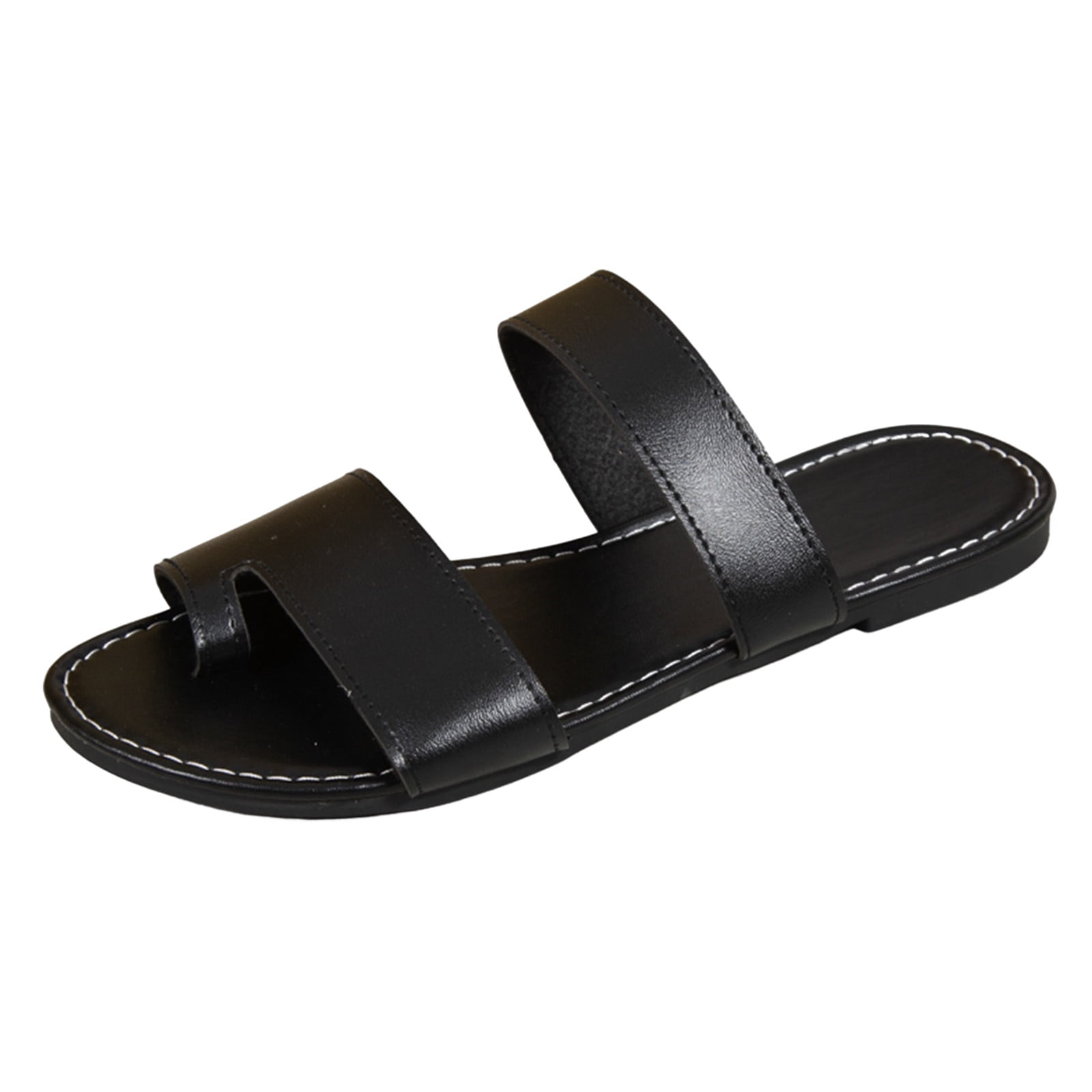 PEASKJP Women Sandals Wide Width Womens Hanni Flat Gladiator Sandal ...