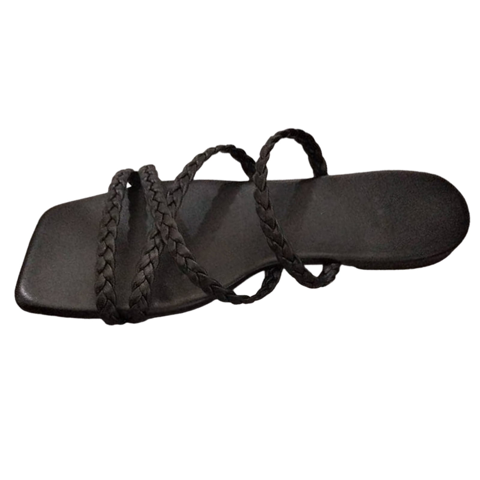Peaskjp Women Sandals Womens Open Toe Gladiator Low Heel Ankle Strap