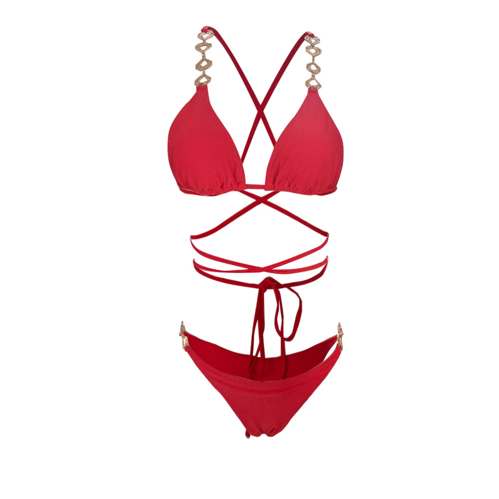 Peaskjp Women Swimsuits 2 Piece Womens String Two Piece Halter Top