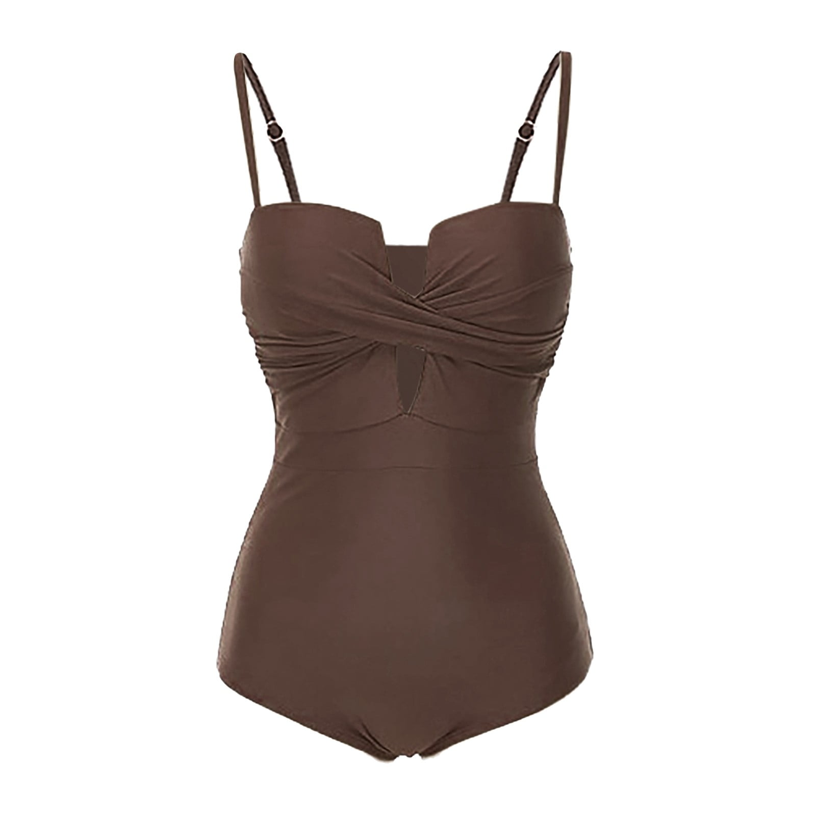 PEASKJP Women Swimsuits Women's One Piece Swimsuit V Neck Tummy Control ...