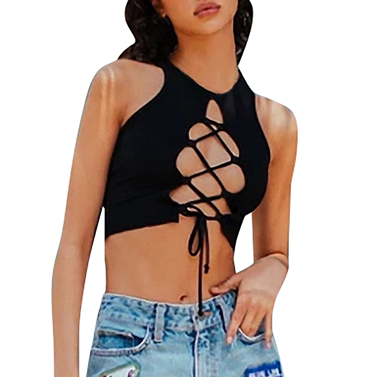Peaskjp Women Tank Tops Dressy Womens Strapless Crop Top Sweetheart