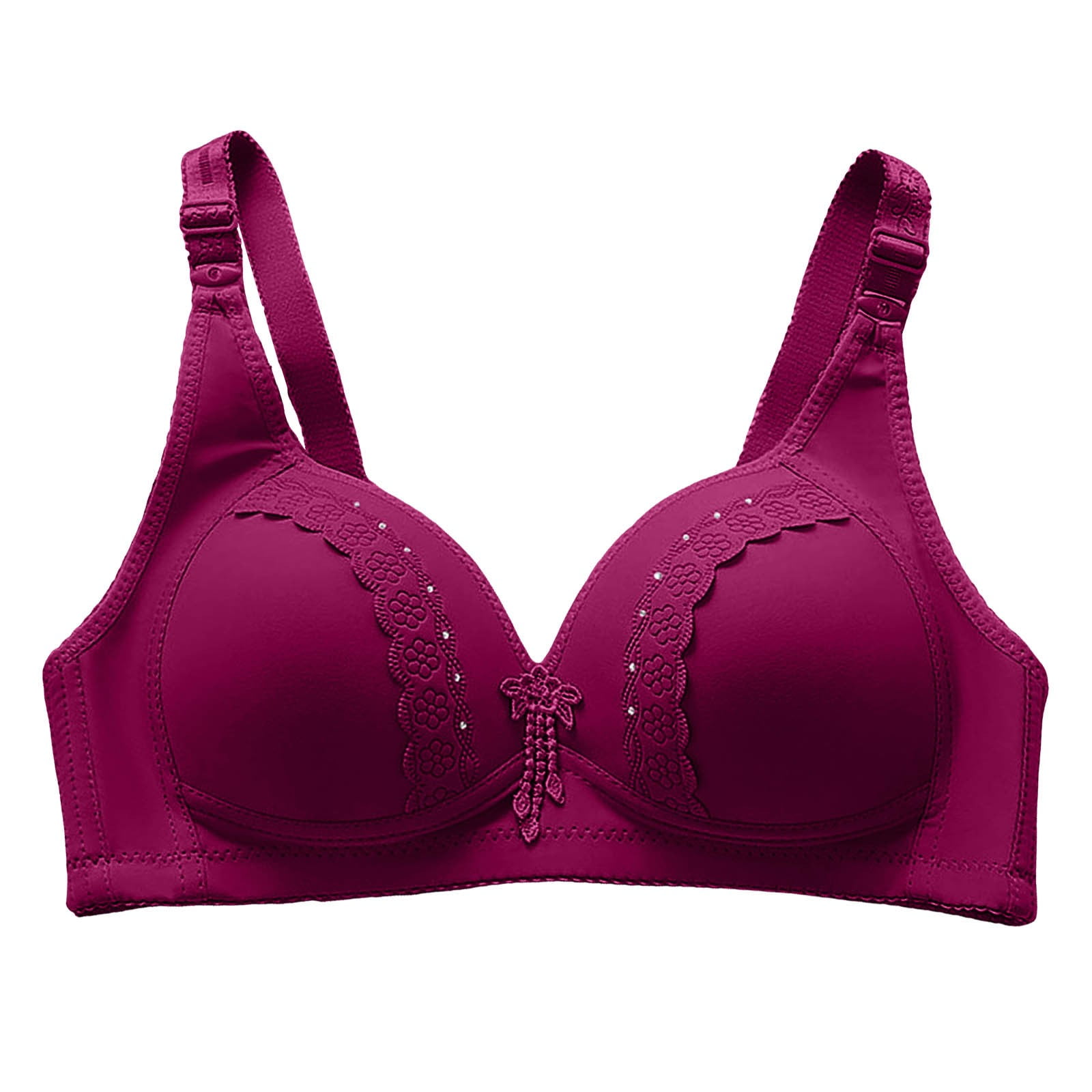 PEASKJP Women's Bras Plus Size Women's Full Figure Simple Shaping ...